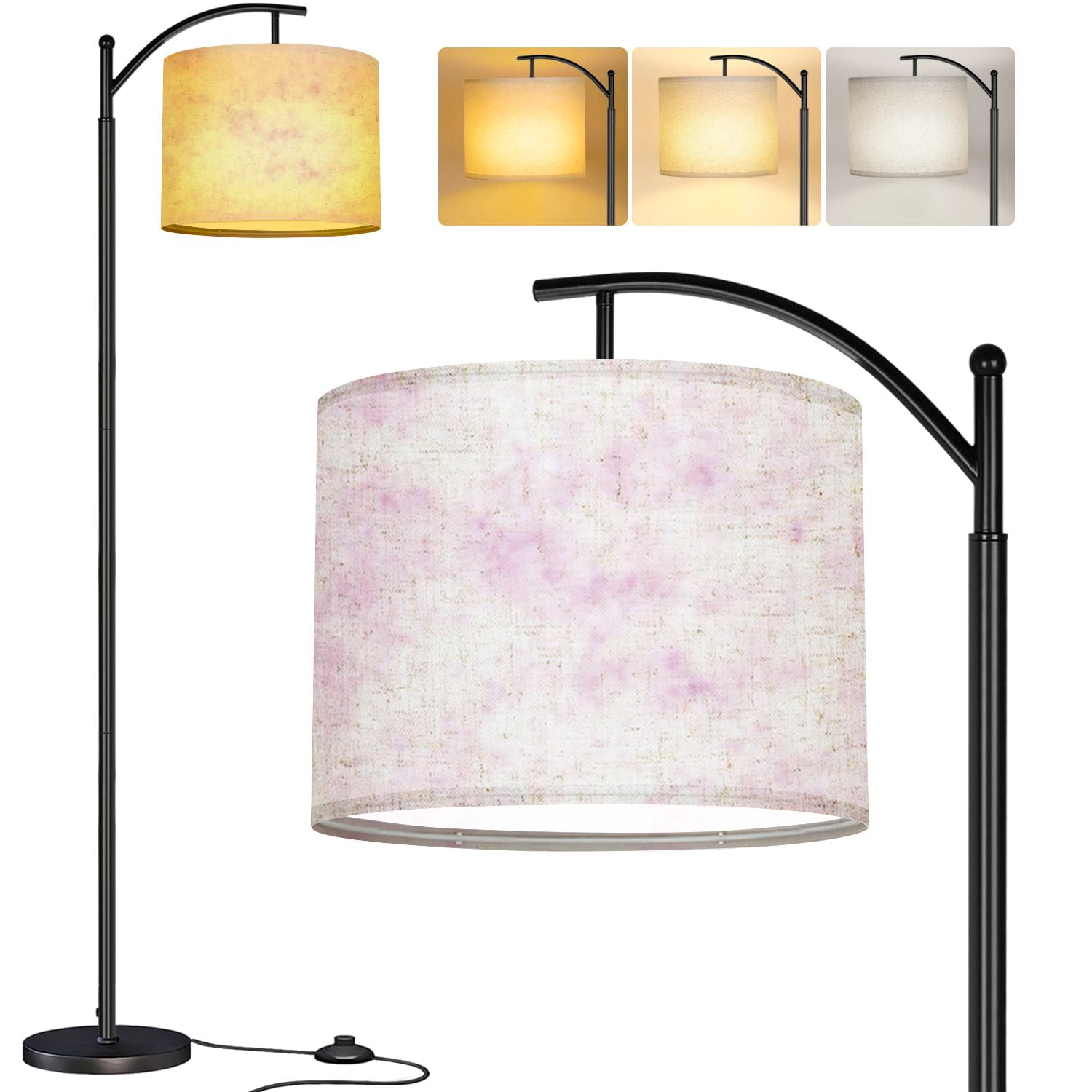 Arc Floor Lamp clouds feather Tall Modern Standing Lamp LED Adjustable ...