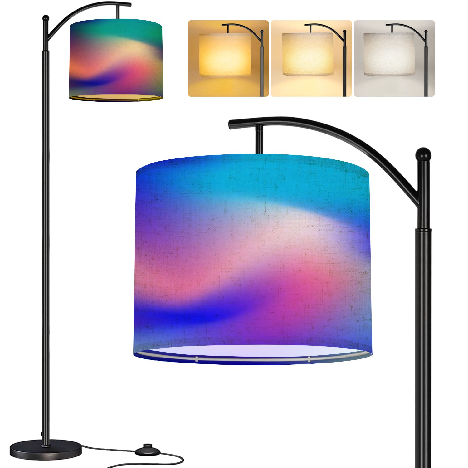 Arc Floor Lamp colorful smooth Holographic spectrum for cover Suitable ...