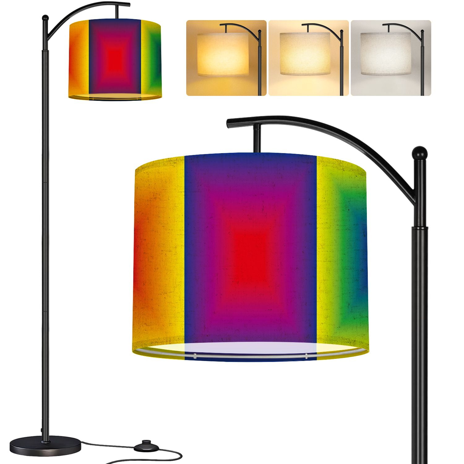 Arc Floor Lamp colors are blue red yellow Secondary colors are purple ...