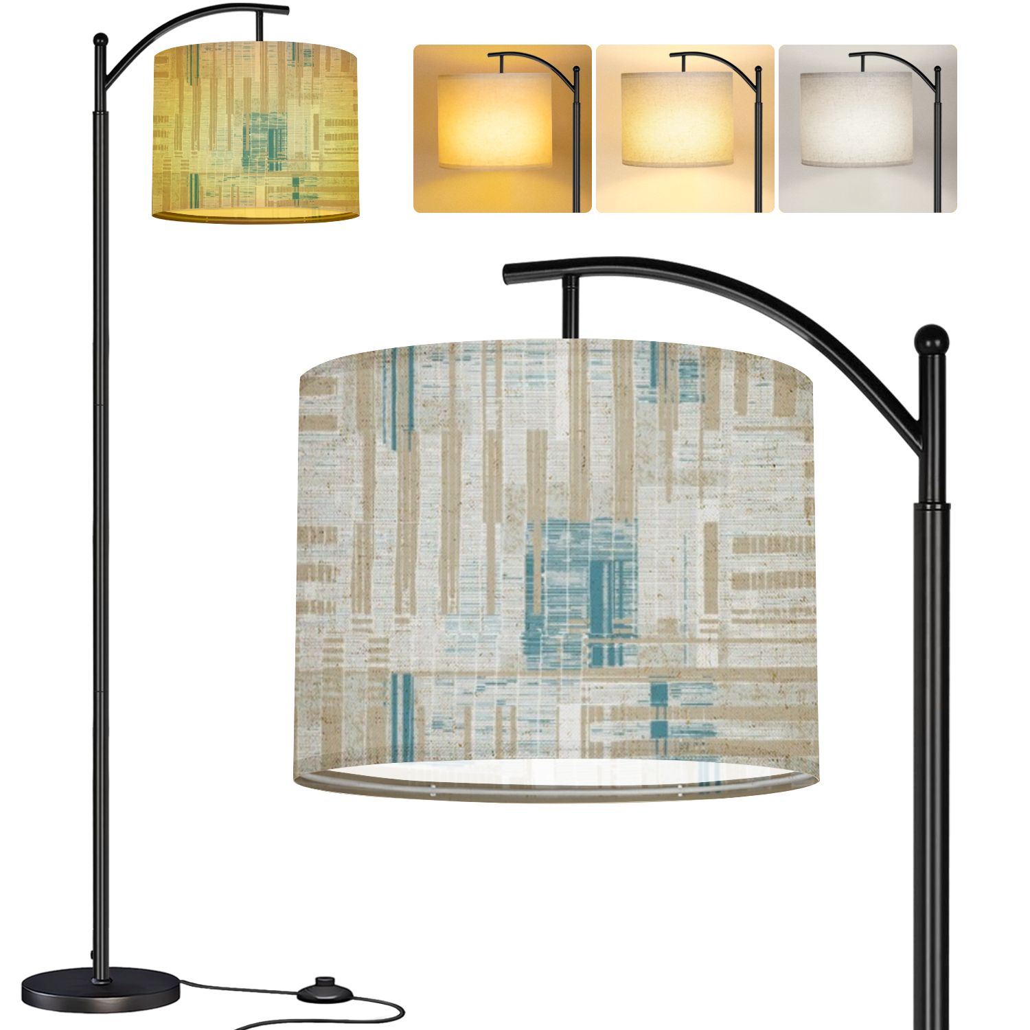 Arc Floor Lamp contemporary abstract texture area rug carpet seamless ...