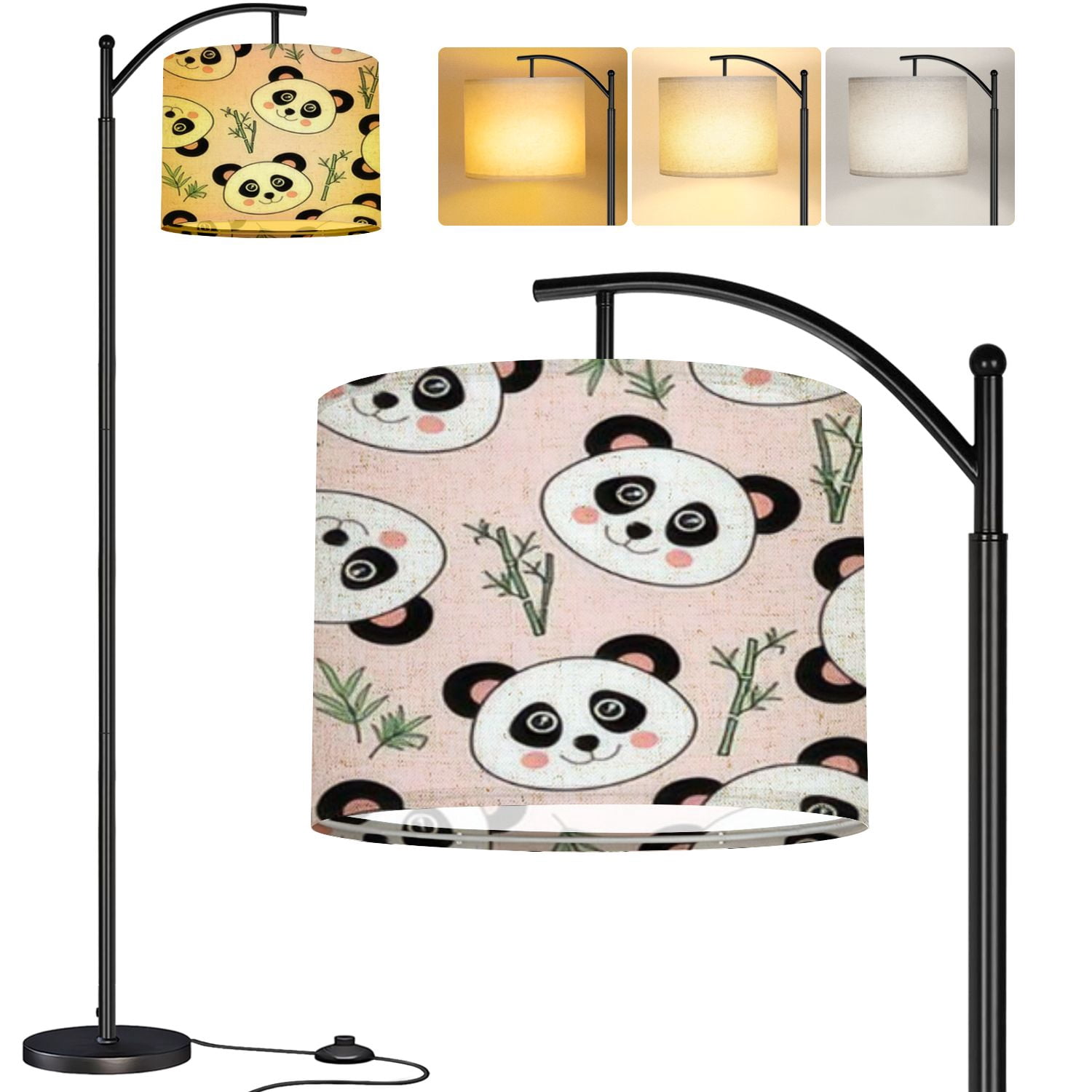 Arc Floor Lamp cute panda bears bamboo seamless pattern Bear seamless ...