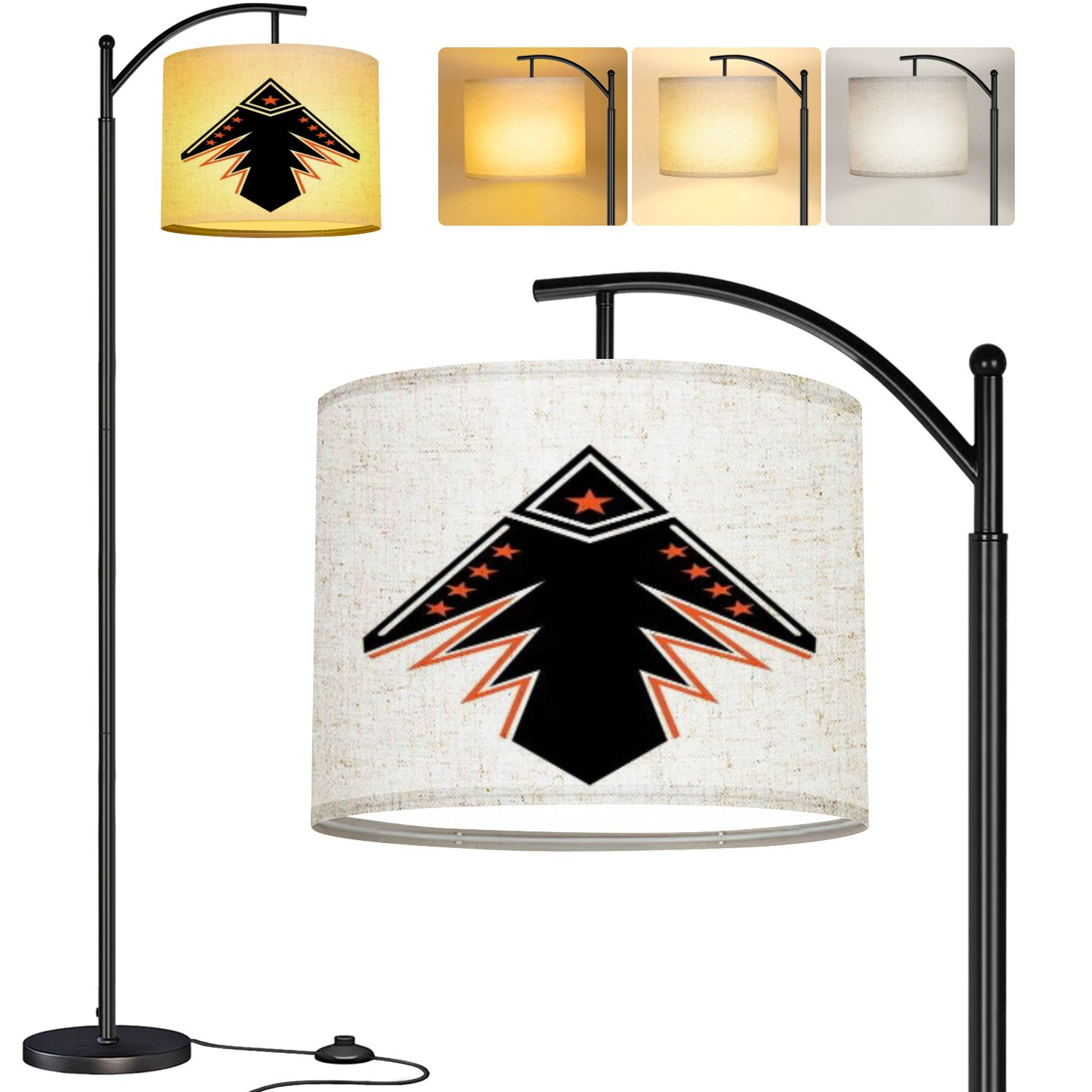 Arc Floor Lamp design abstract airplane motif for kite toys etc Tall ...