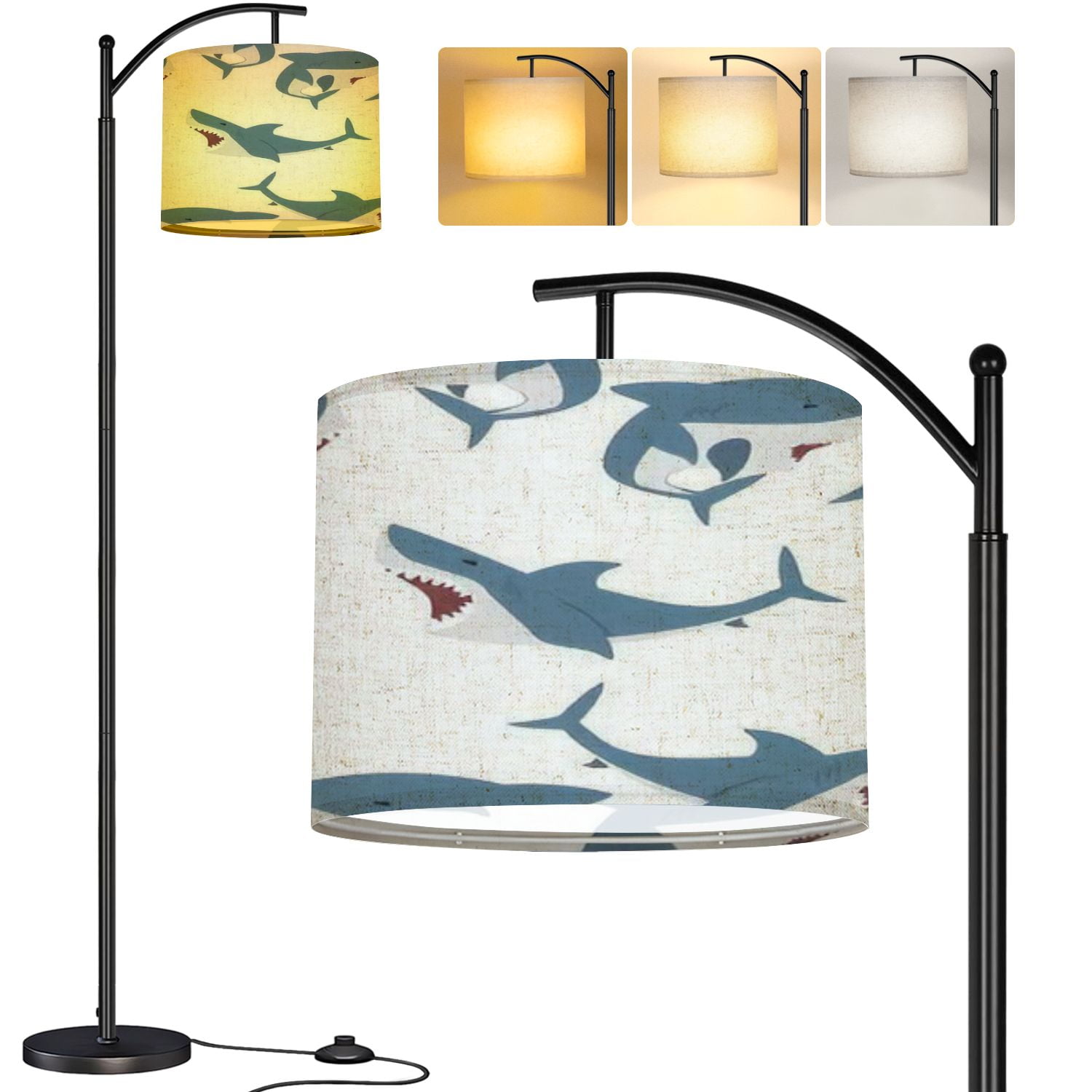 Arc Floor Lamp flat seamless Tall Modern Standing Lamp LED Adjustable ...