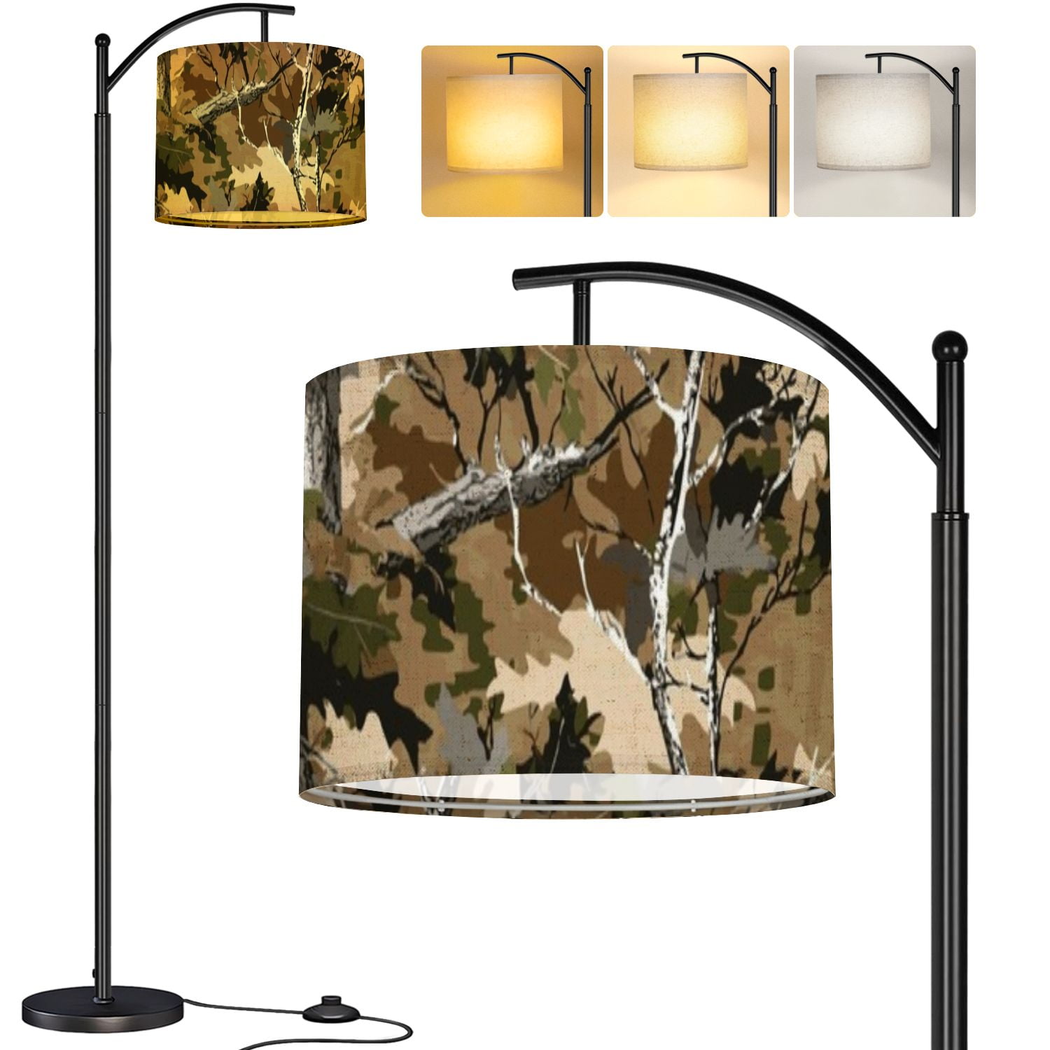 Arc Floor Lamp hunting camouflage seamless pattern design Forest barks ...
