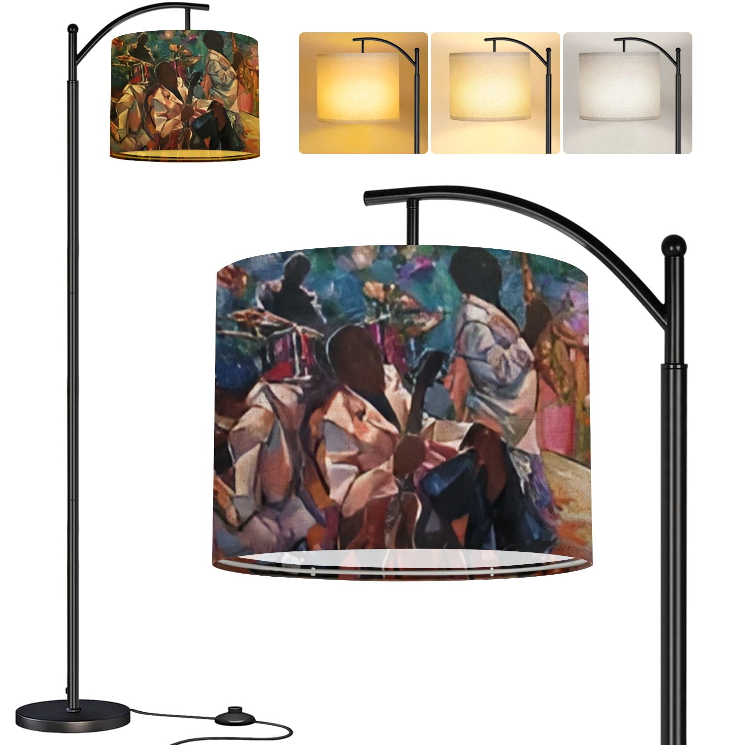 Arc Floor Lamp jazz club oil painting artist Roman Nogin series Sounds ...