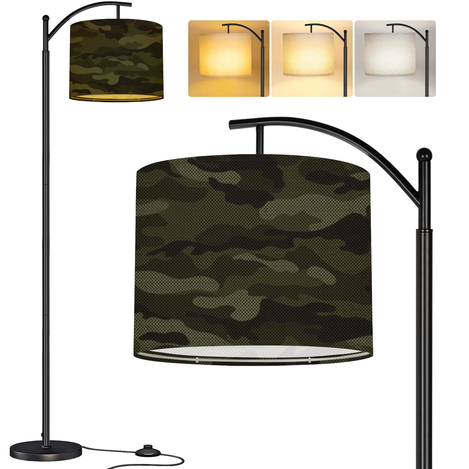 Arc Floor Lamp khaki camouflage seamless forest texture urban trendy ...