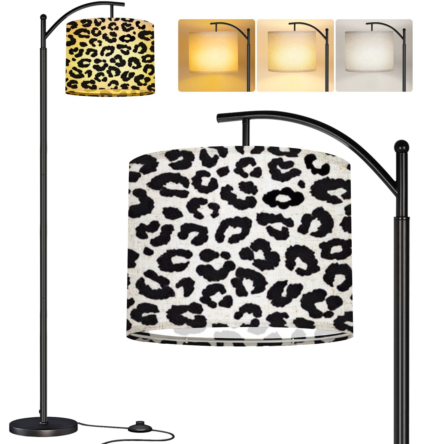 Arc Floor Lamp leopard Grunge brush strokes seamless Hand drawn ink ...