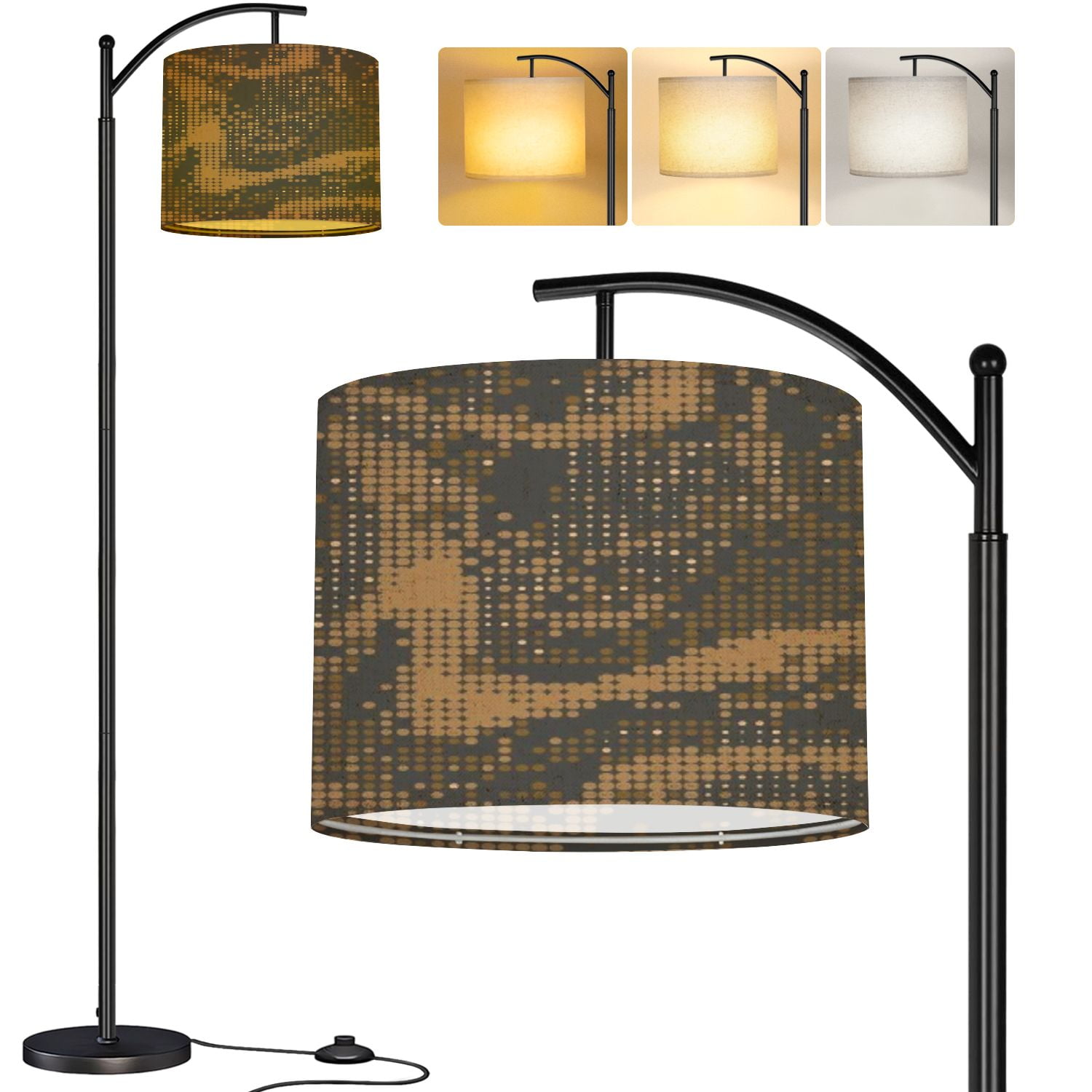 Arc Floor Lamp military camouflage Seamless camo Halftone dots Skin ...