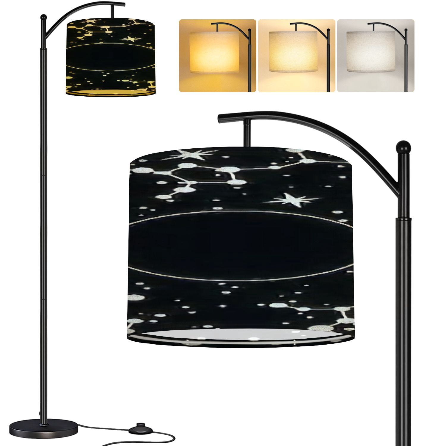 Arc Floor Lamp night starry sky moon several Tall Modern Standing Lamp ...