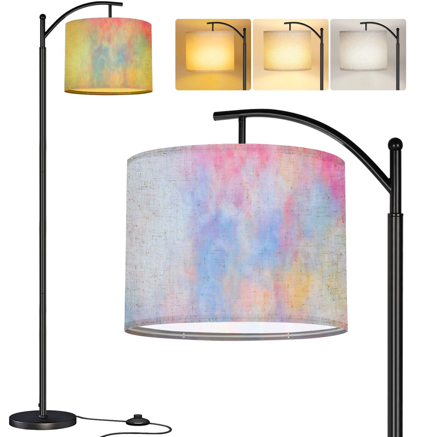 Arc Floor Lamp pastel blurry colorful abstract color Ombre Tall Modern ...