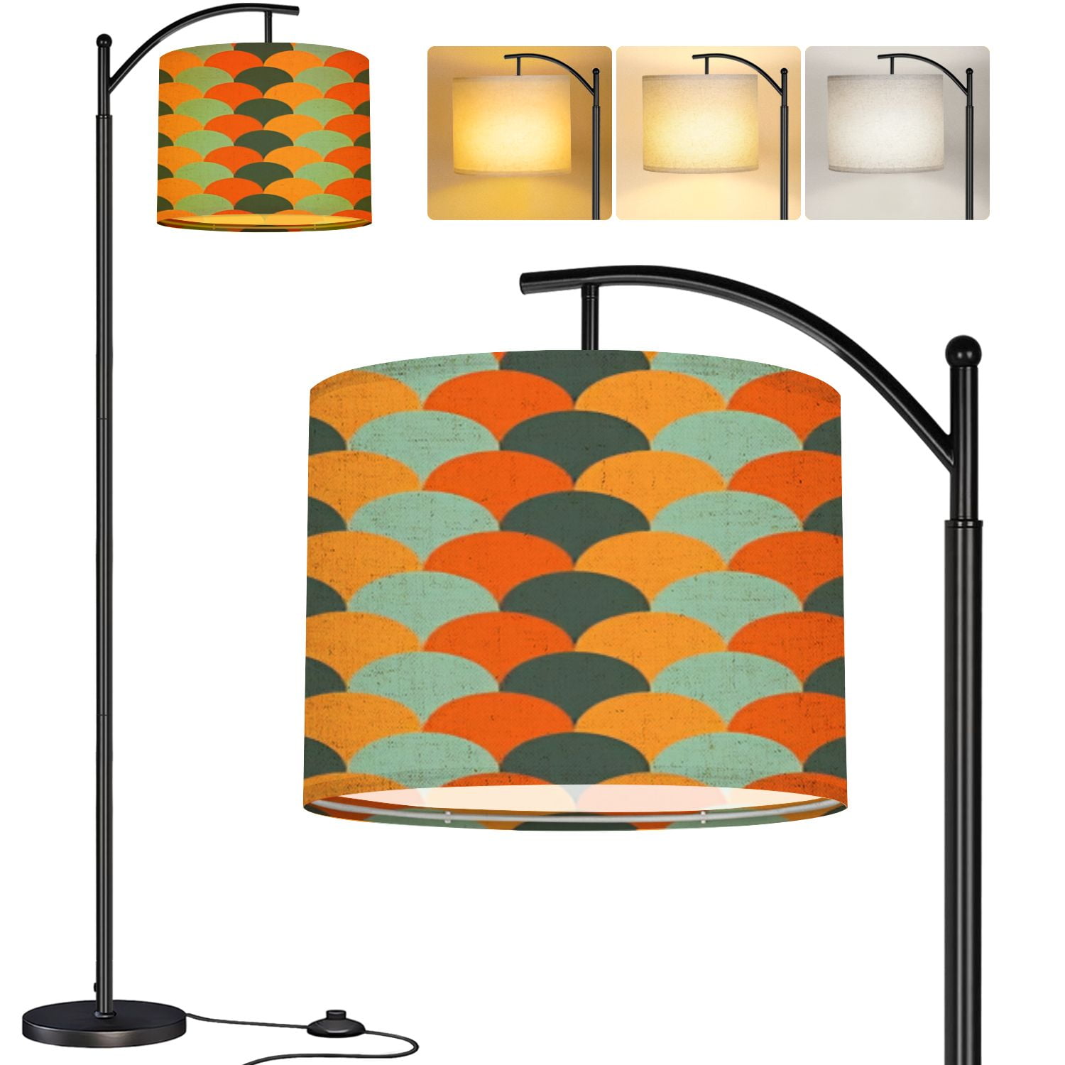 Arc Floor Lamp seamless Geometric shapes semicircles upwards Open ...