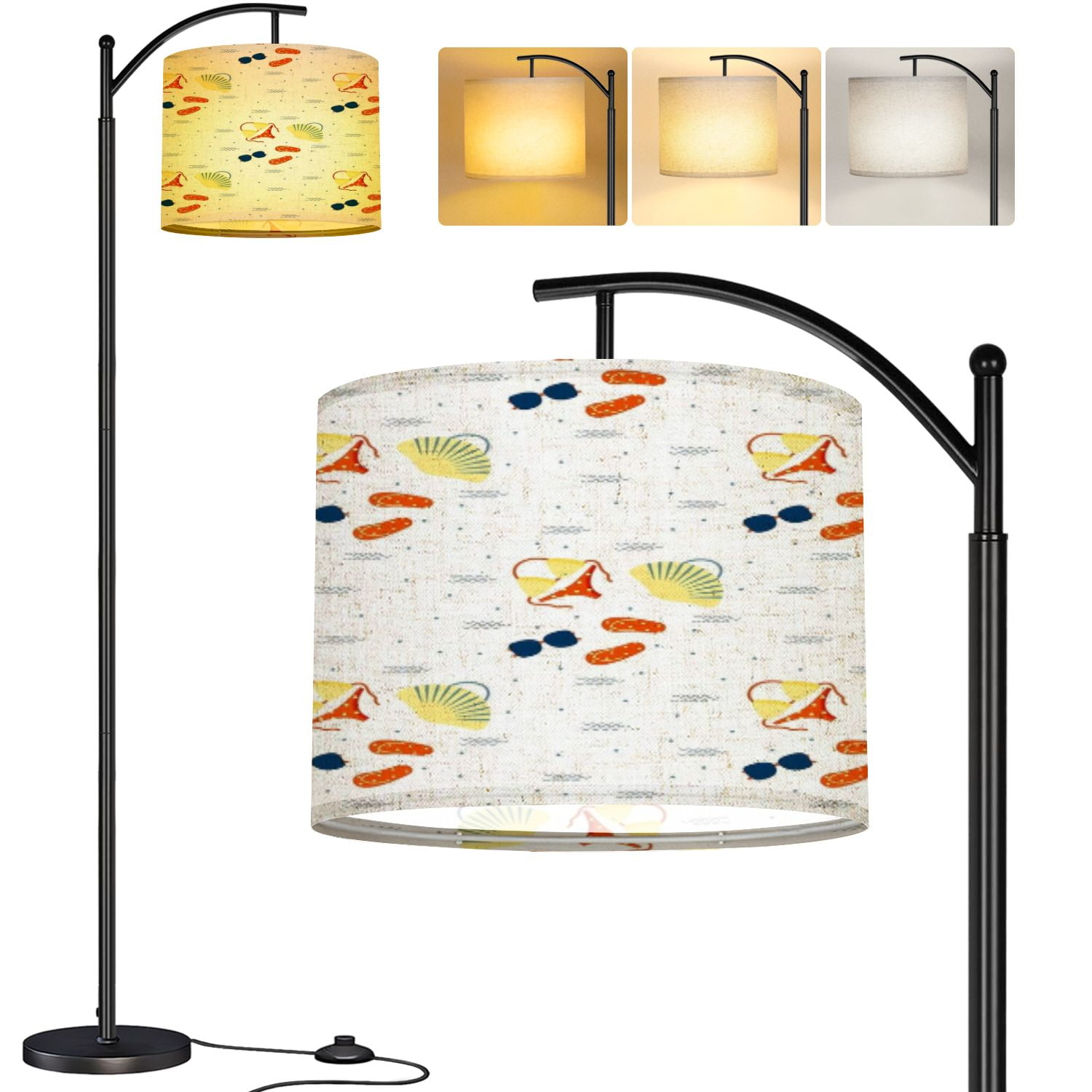 Arc Floor Lamp seamless minimalist summer beach sun glasses bikini ...