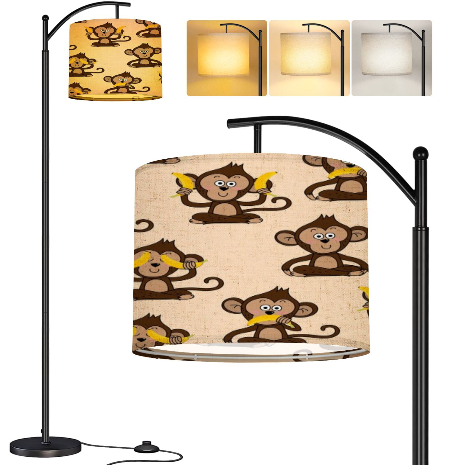 Arc Floor Lamp seamless pattern Cute animal character Tall Modern ...
