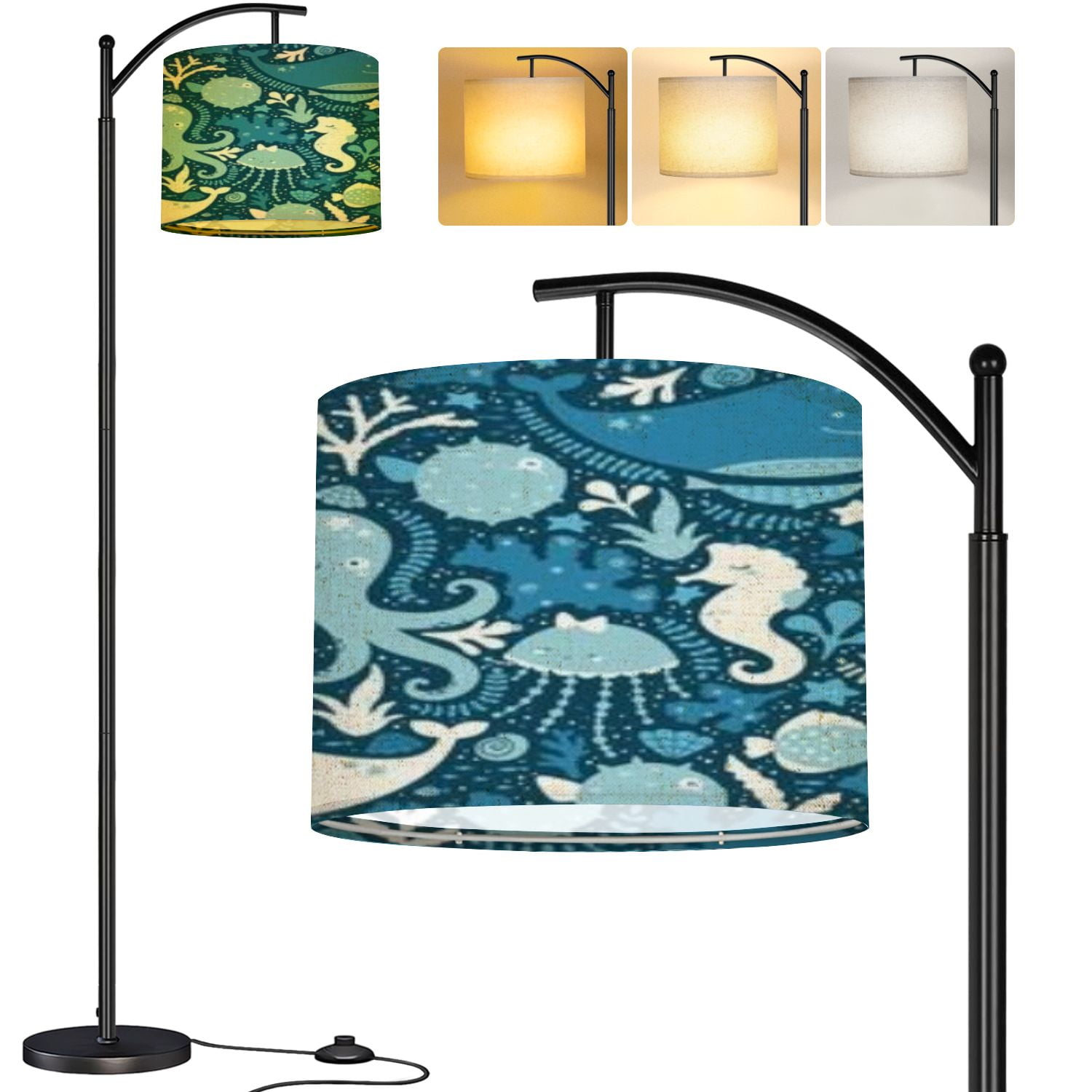 Arc Floor Lamp seamless pattern Tall Modern Standing Lamp LED ...