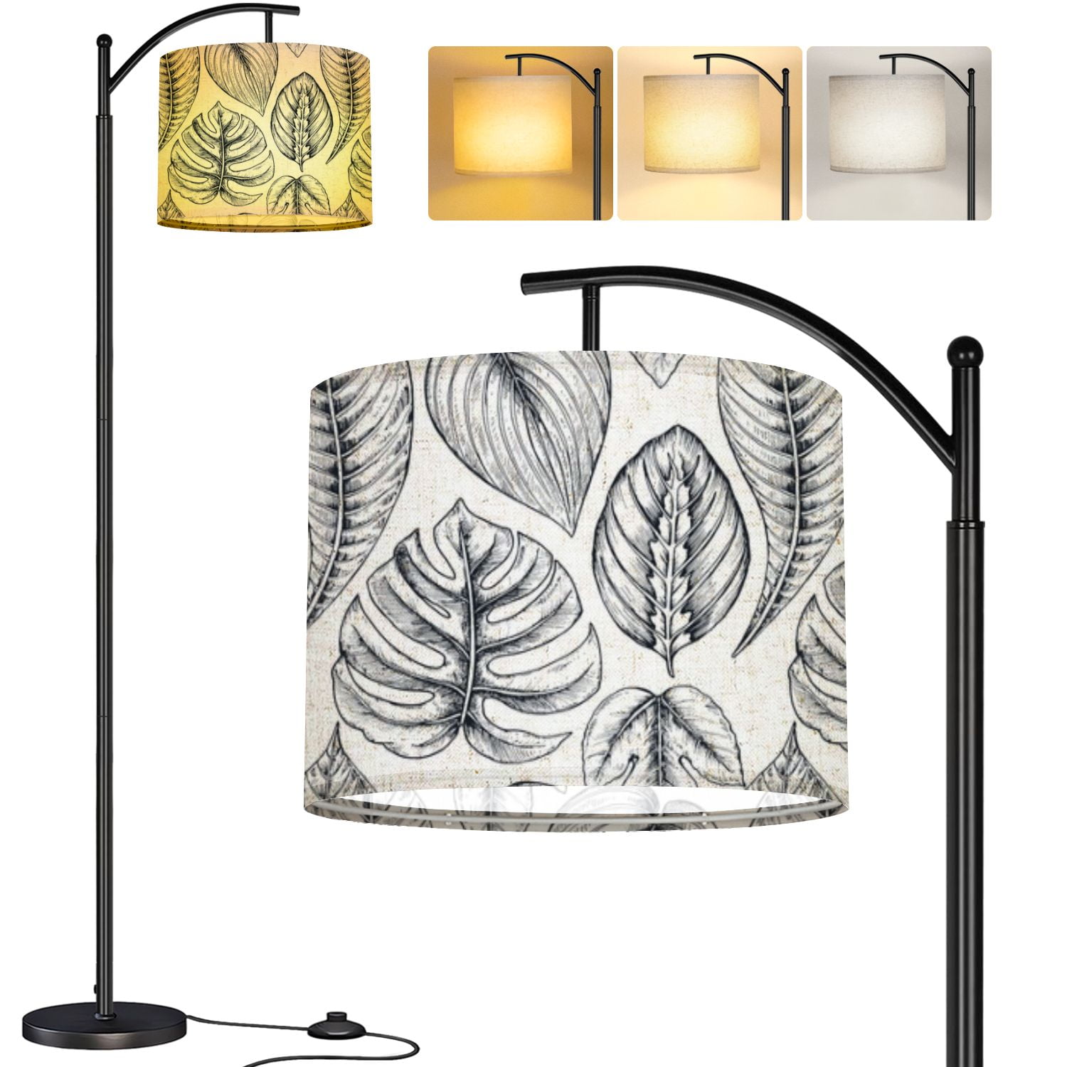Arc Floor Lamp seamless pattern compositions hand drawn tropical ...