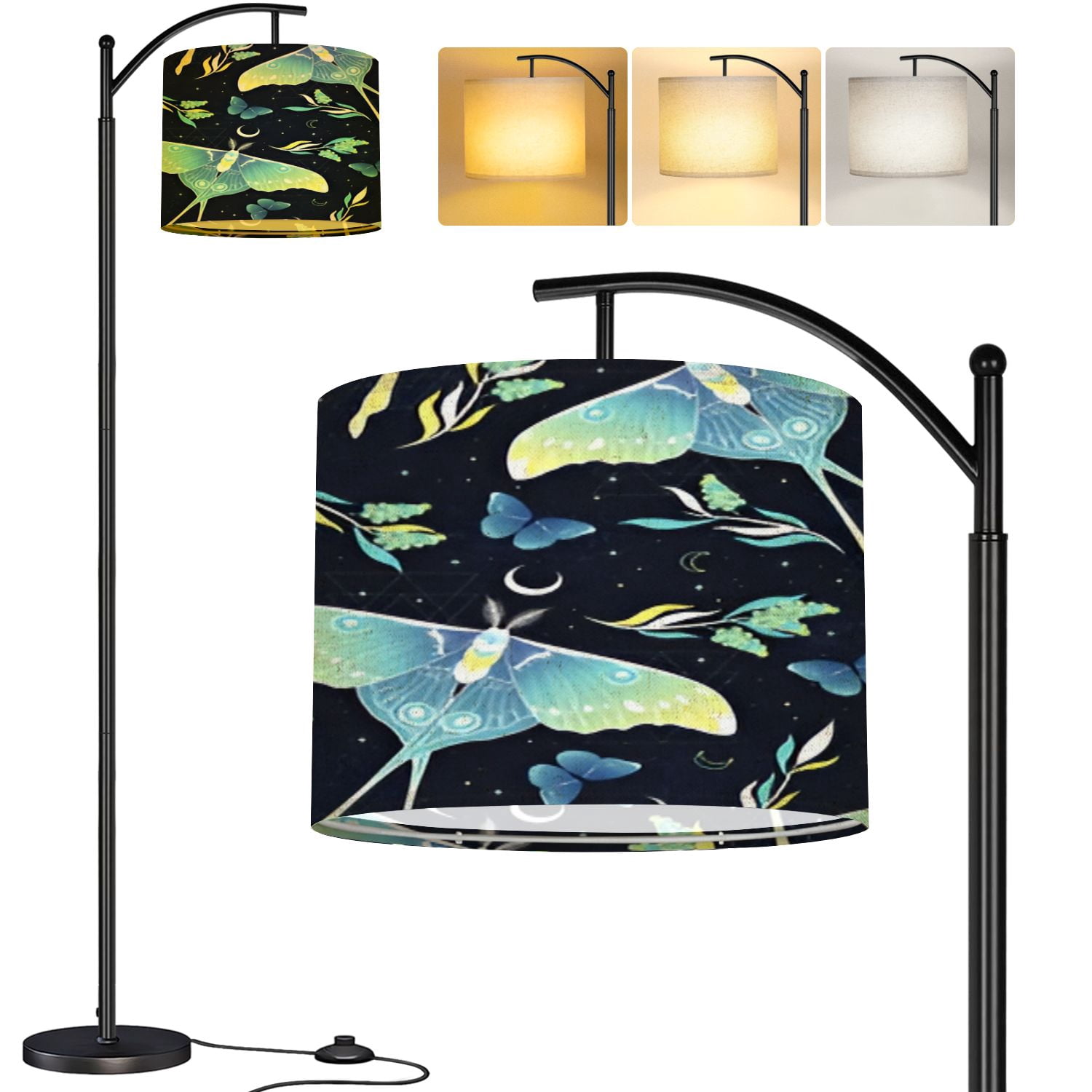 Arc Floor Lamp seamless pattern moon stars Contemporary composition ...