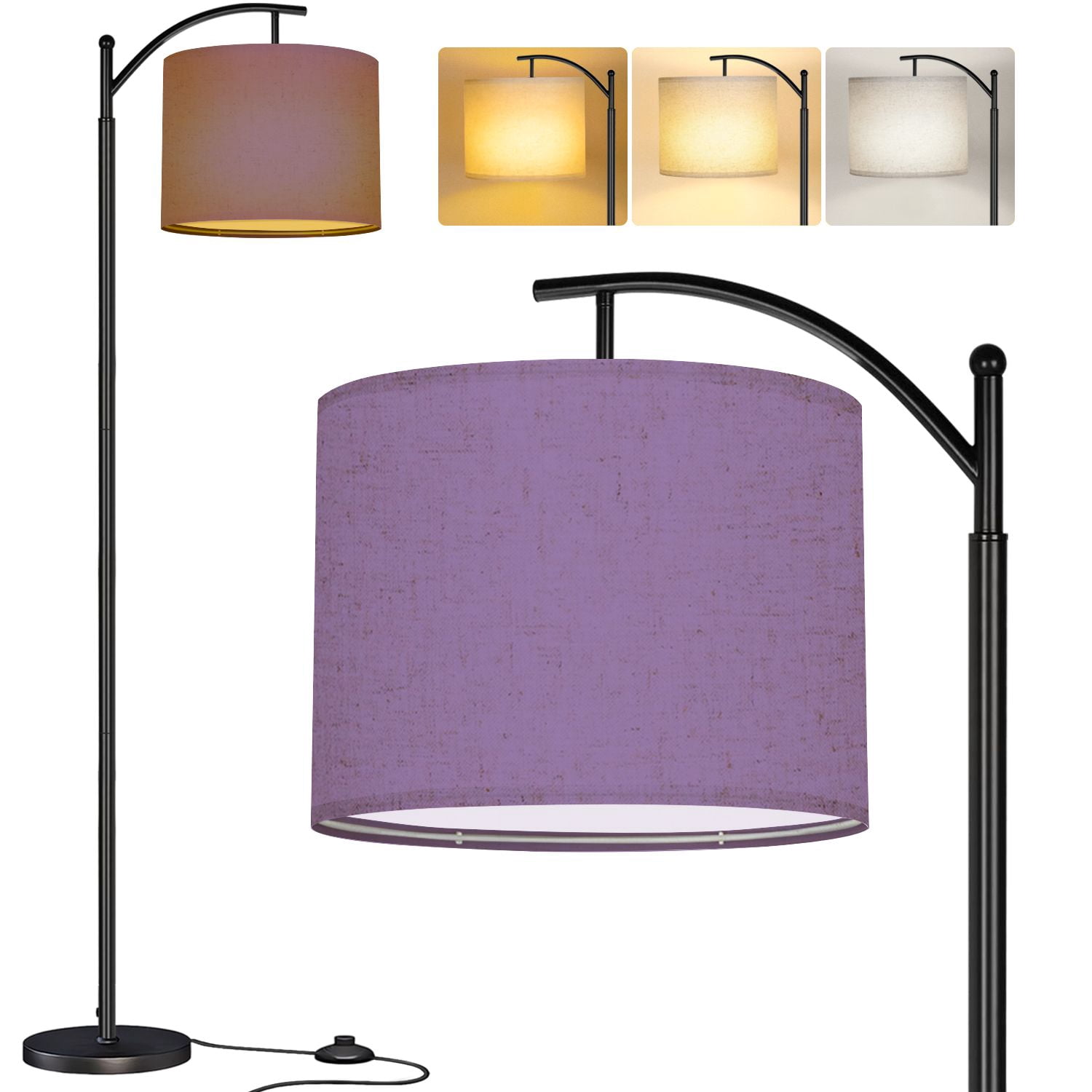Arc Floor Lamp seamless plain Mauve Purple solid color style shade pale ...