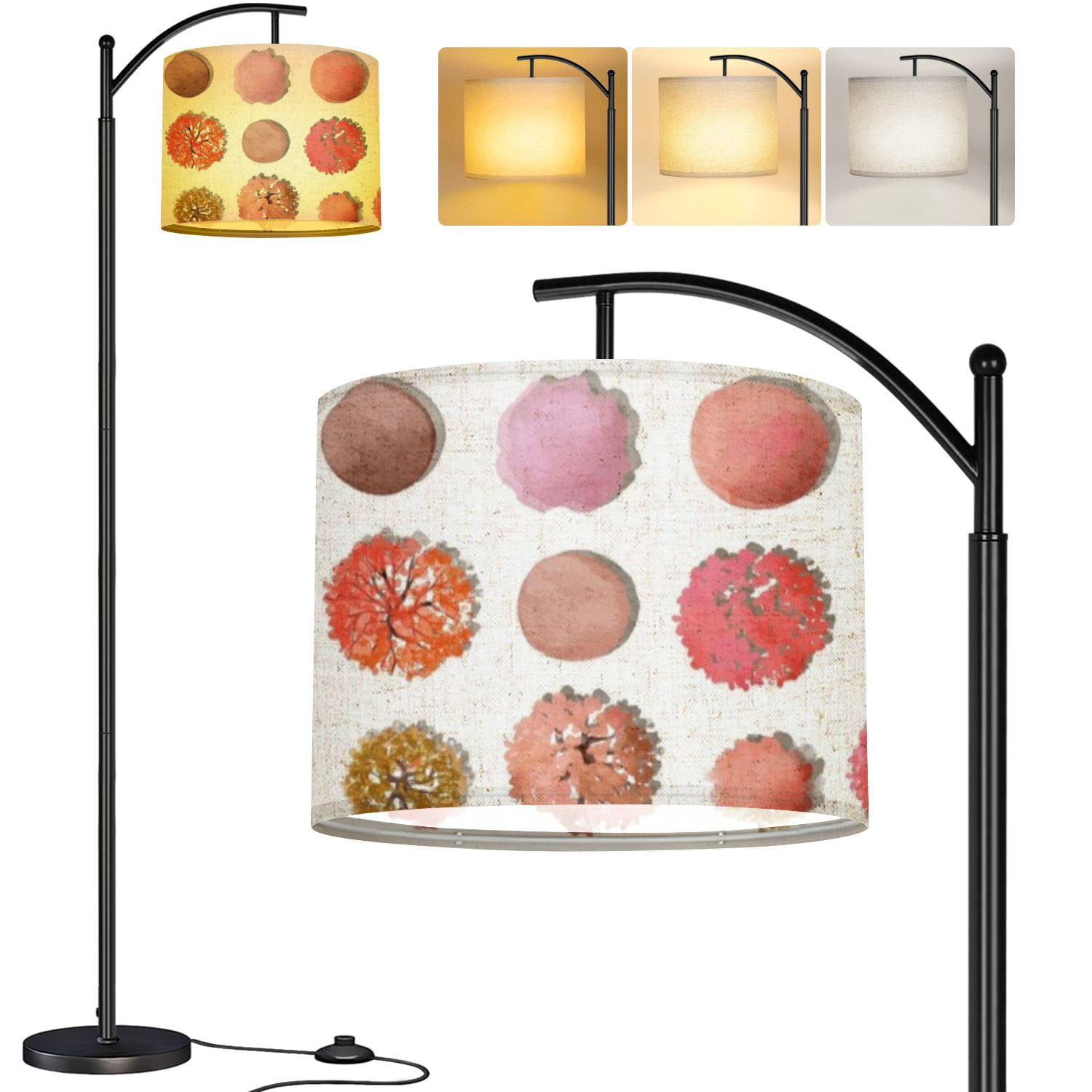 Arc Floor Lamp set Top view green tree for outdoor plan map ...