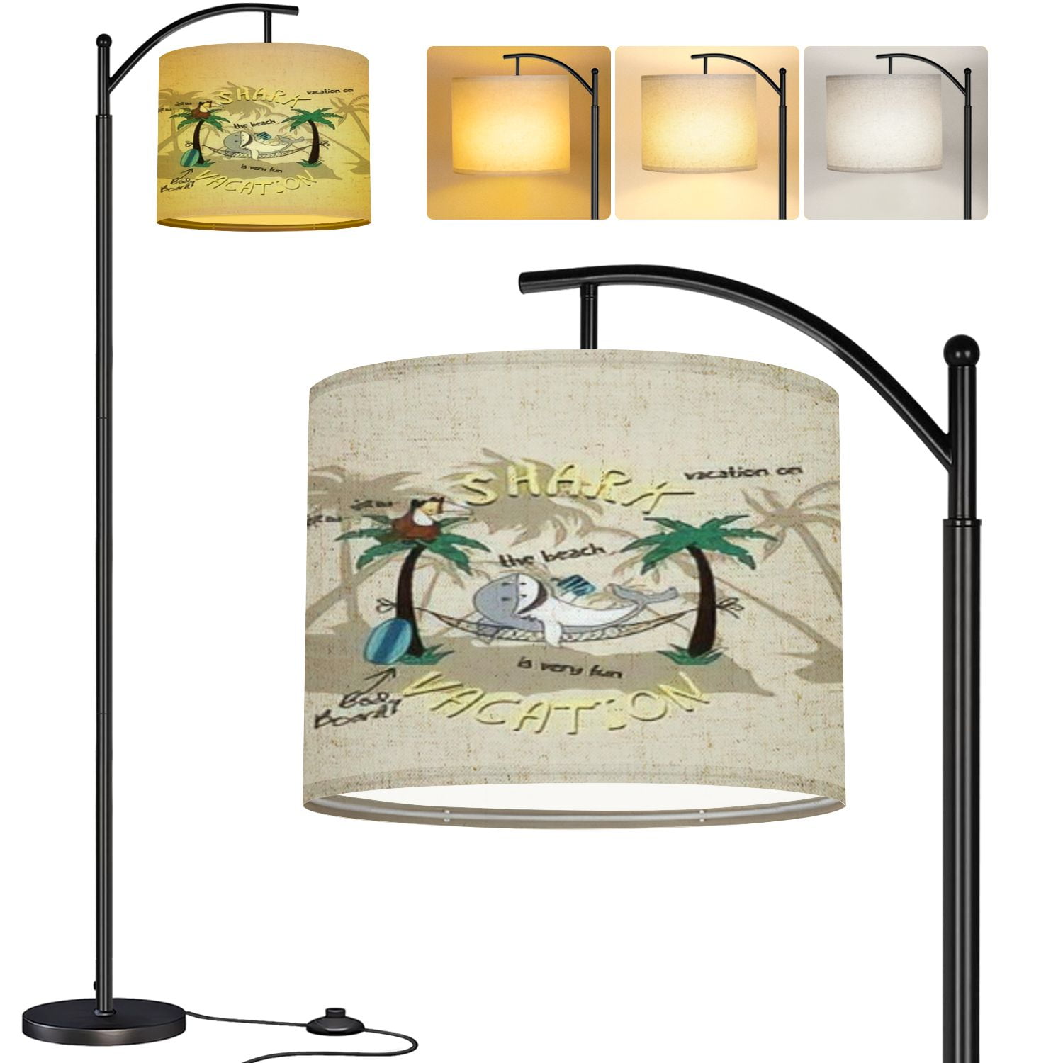 Arc Floor Lamp shark vacation vacation beach is very fun cute animal ...