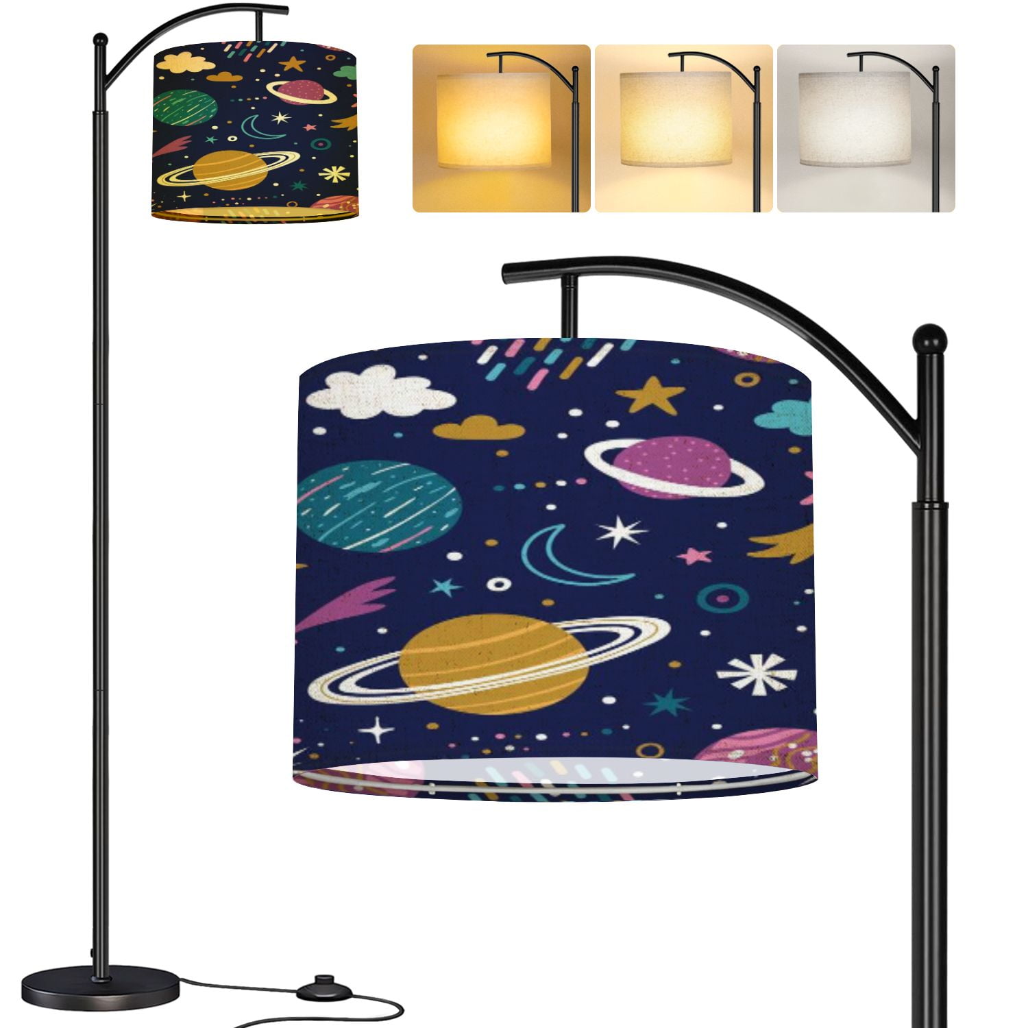 Arc Floor Lamp space seamless planets stars Bright repeated texture ...