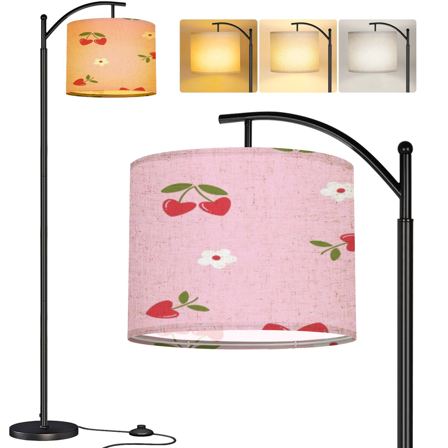 Arc Floor Lamp sweet girly seamless pattern featuring pink cherry ...