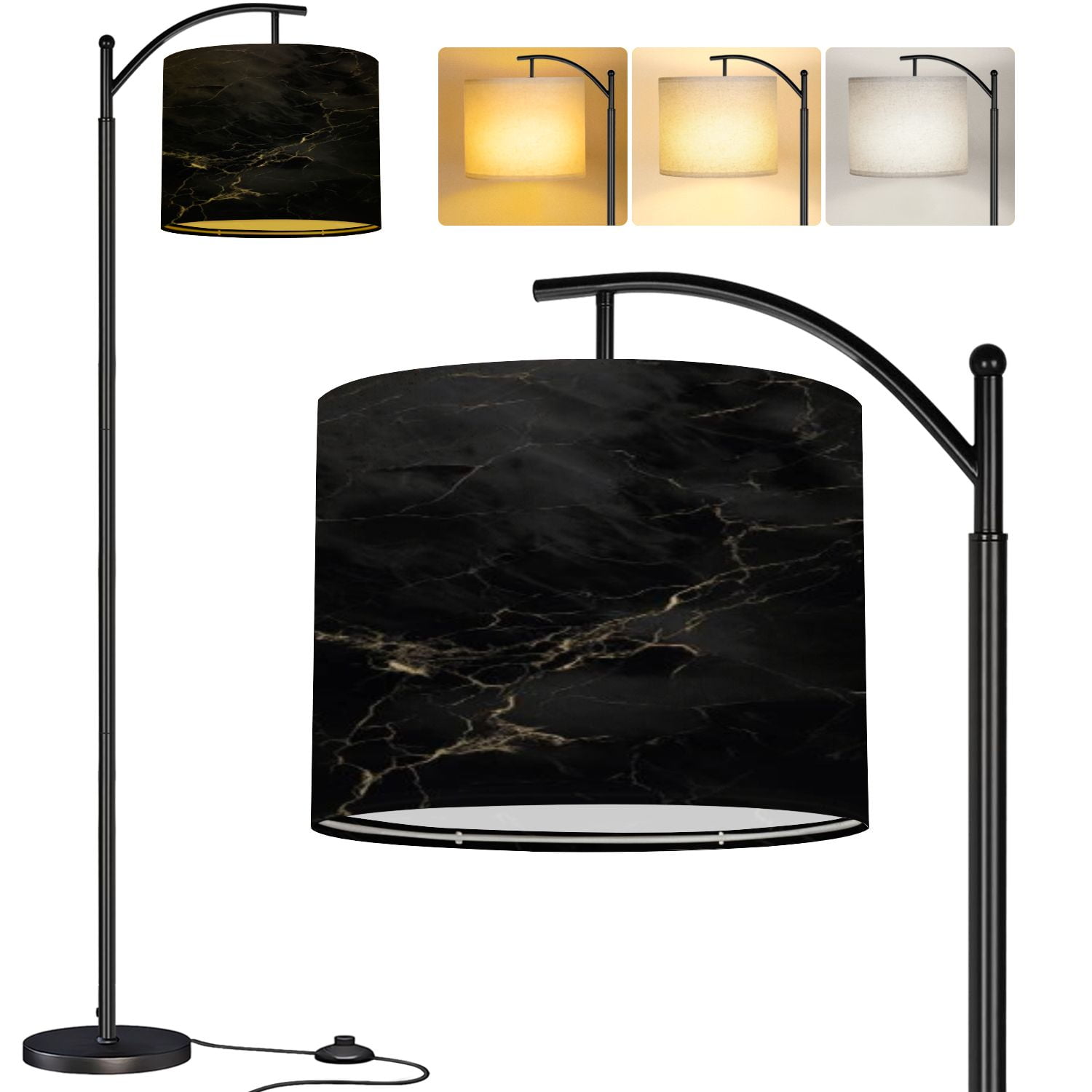 Arc Floor Lamp texture golden veins modern marble natural for Abstract ...