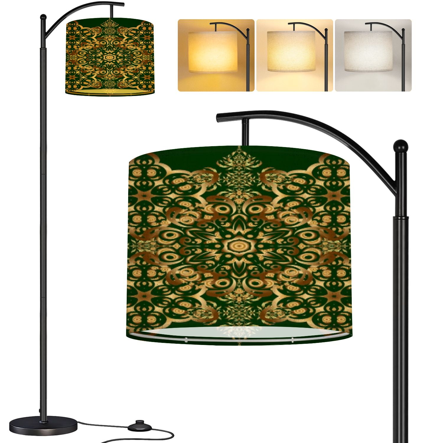 Arc Floor Lamp texture motley lines grids seamless pattern curved metal ...