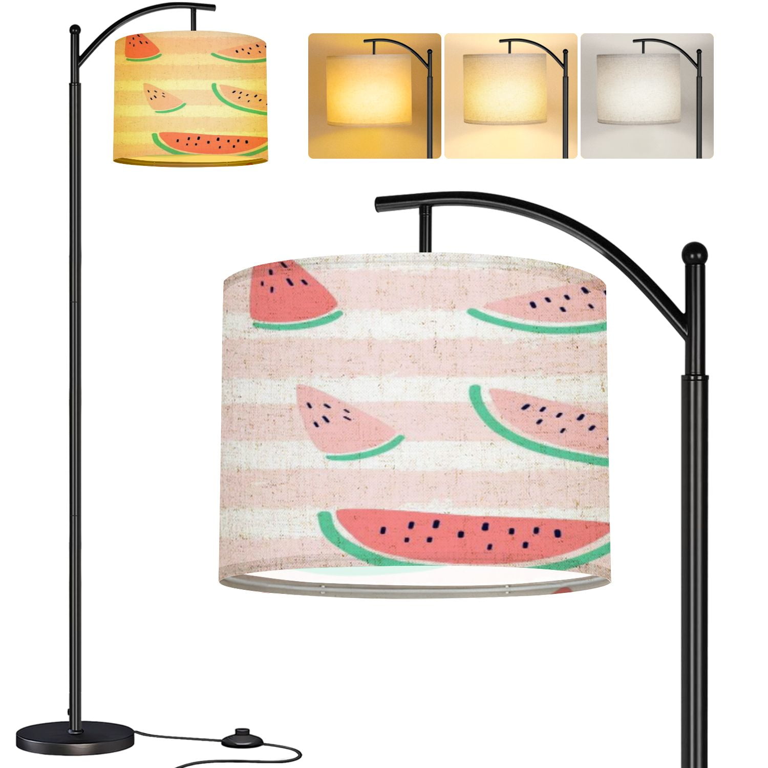 Arc Floor Lamp tropical fruit watermelon stripes Summer exotic fruit ...