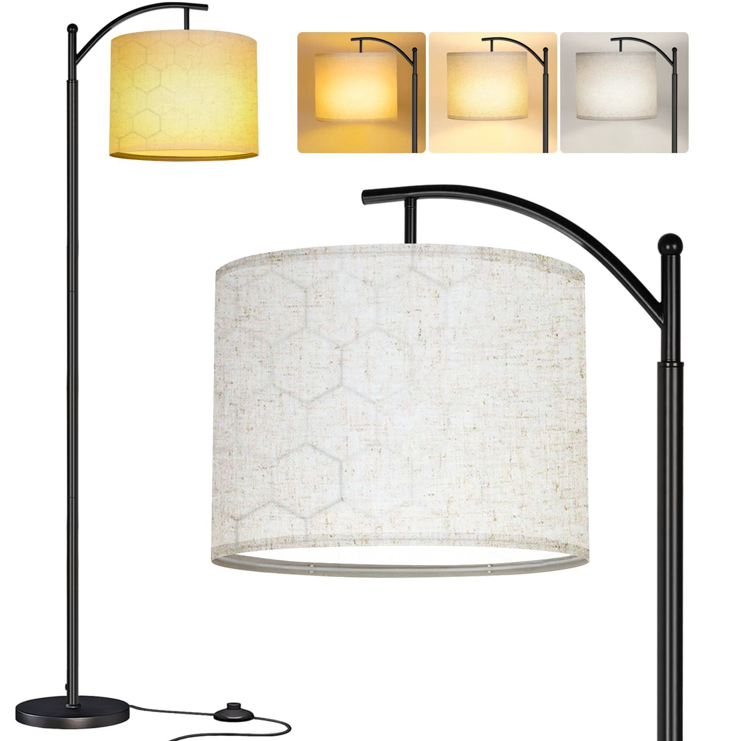 Arc Floor Lamp white beehive Honeycomb bees hive cells pattern Bee ...