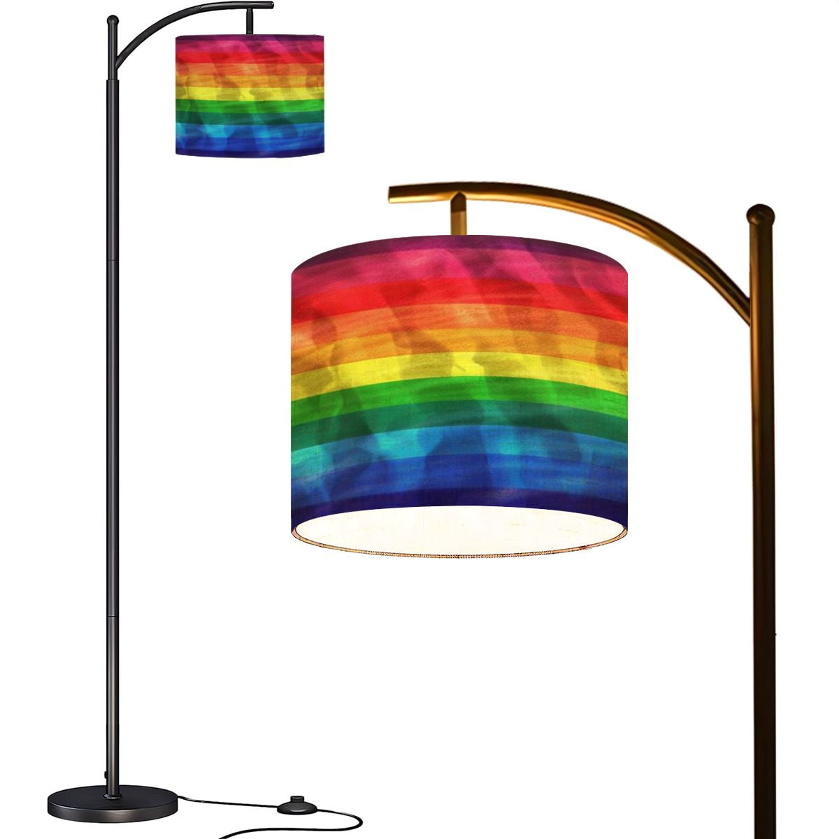 Arc Floor Lamps 3d Rainbow Lgtbt flag Pride Modern LED Adjustable ...