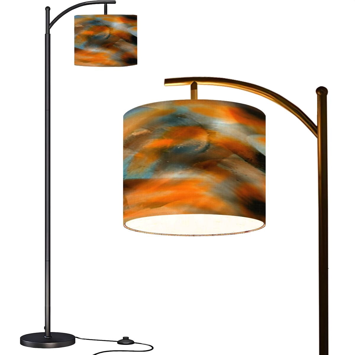 Arc Floor Lamps Abstract Hand Psychedelic Blurred Brush Strokes ...
