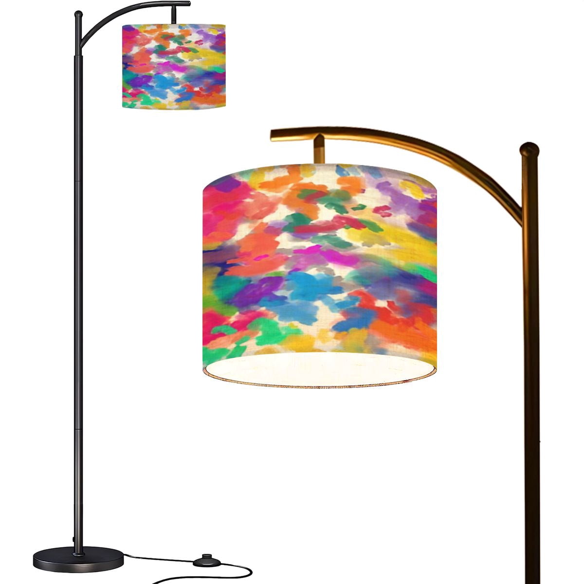 Arc Floor Lamps Abstract Paint Watercolor Brush Strokes Clouds Smokes ...