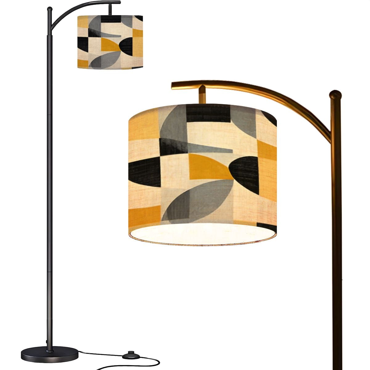 Arc Floor Lamps Abstract geometric art drawing Creative minimalist hand ...