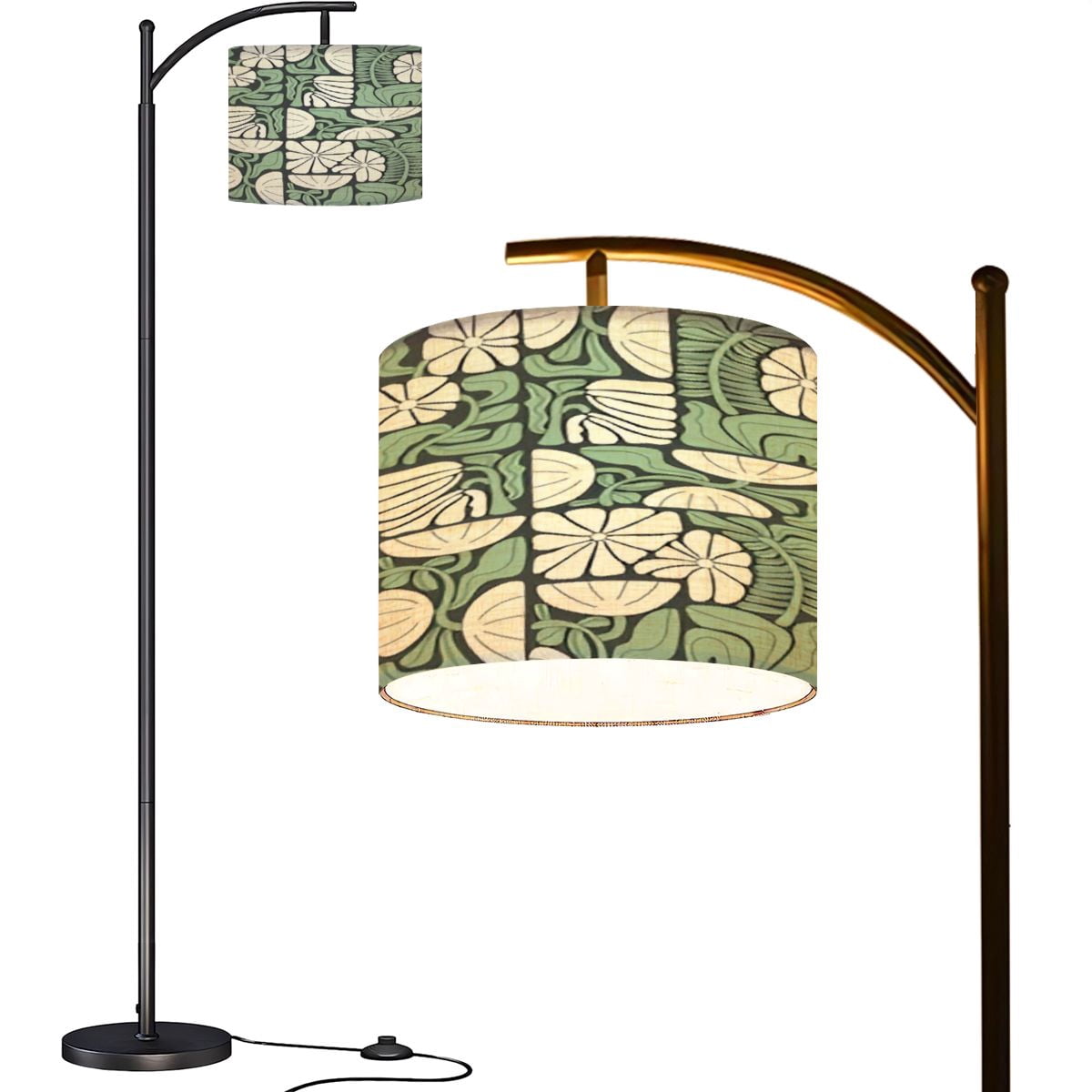 Arc Floor Lamps Abstract geometric floral seamless pattern art inspired ...