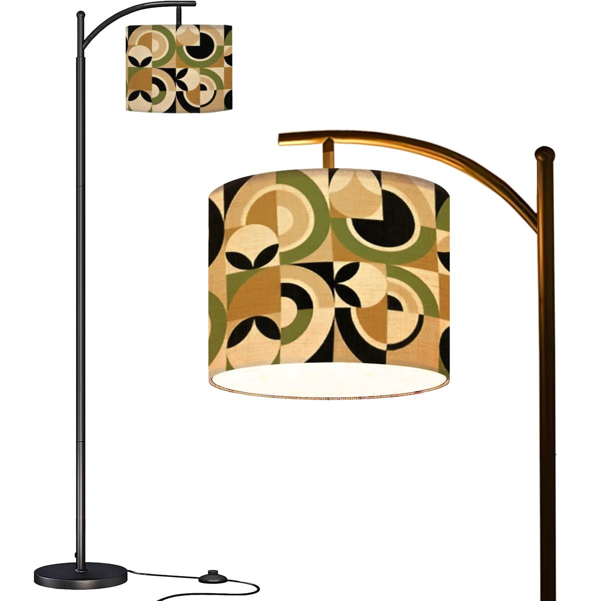 Arc Floor Lamps Abstract geometric pattern Illustration Modern LED ...