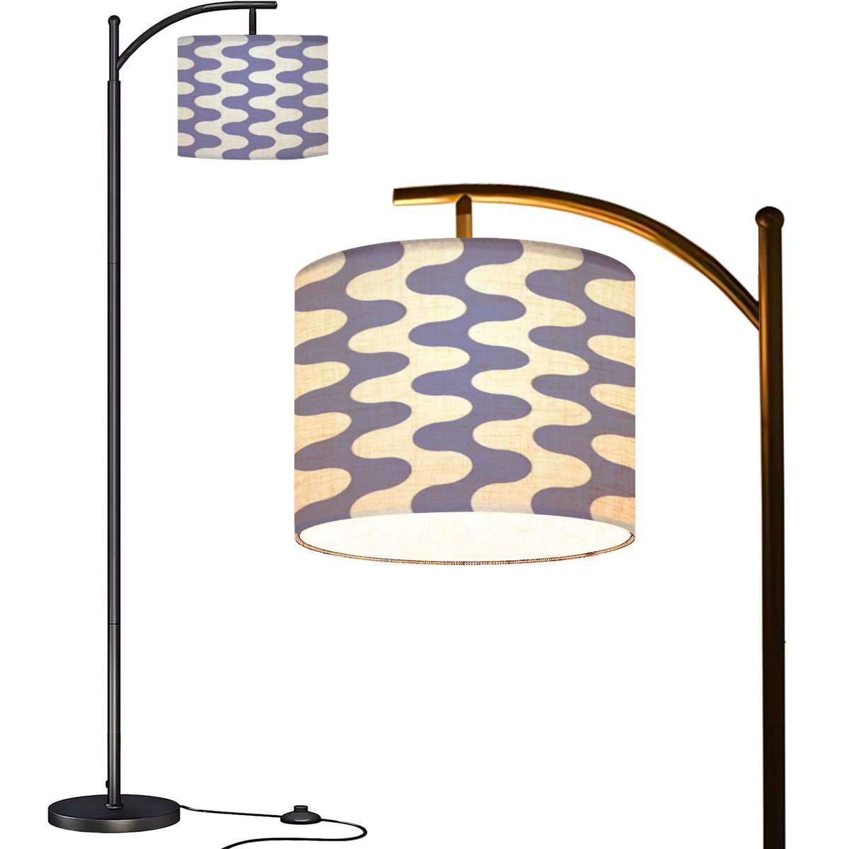 Arc Floor Lamps Abstract geometric vintage seamless pattern Modern ...
