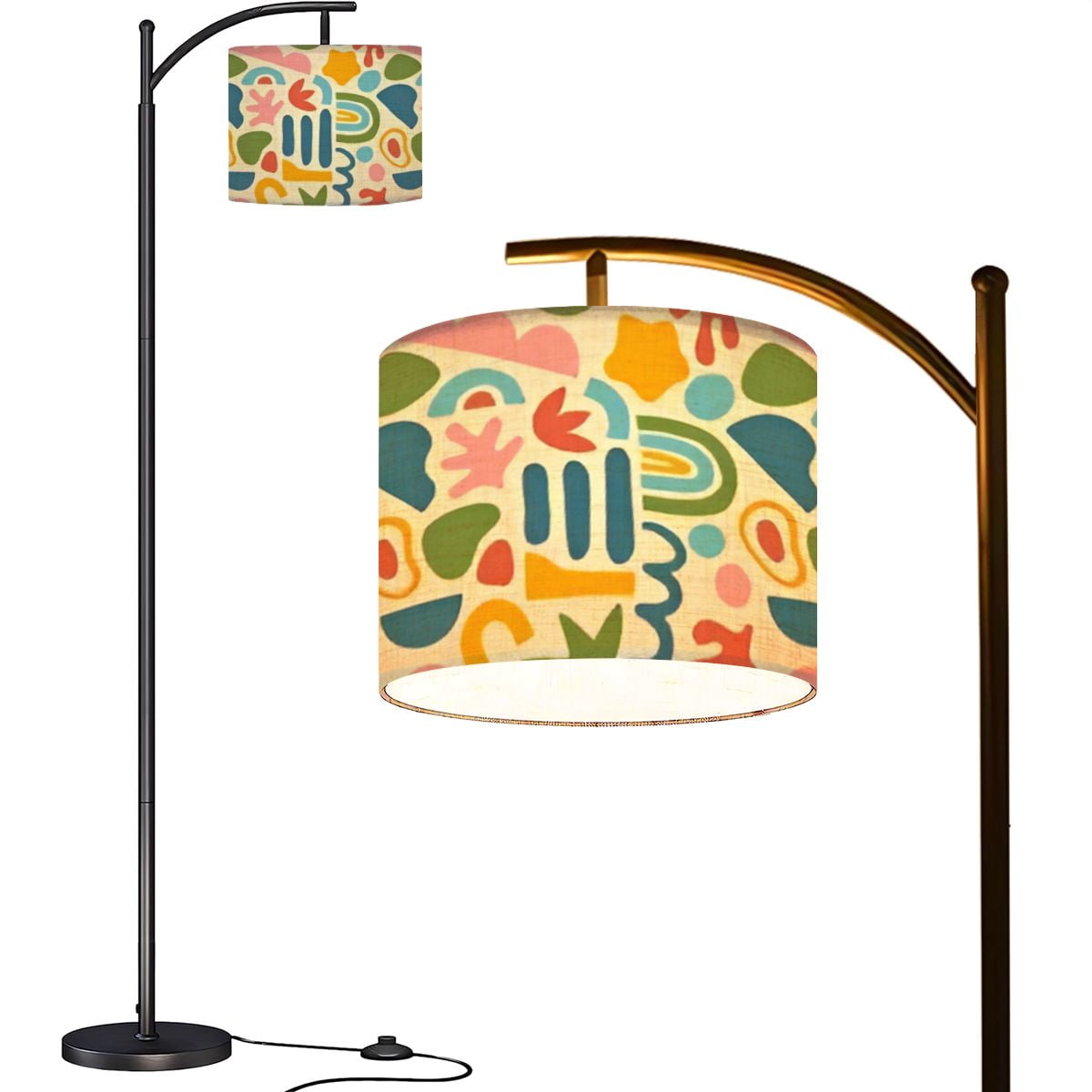 Arc Floor Lamps Abstract inspired seamless pattern colorful doodles ...