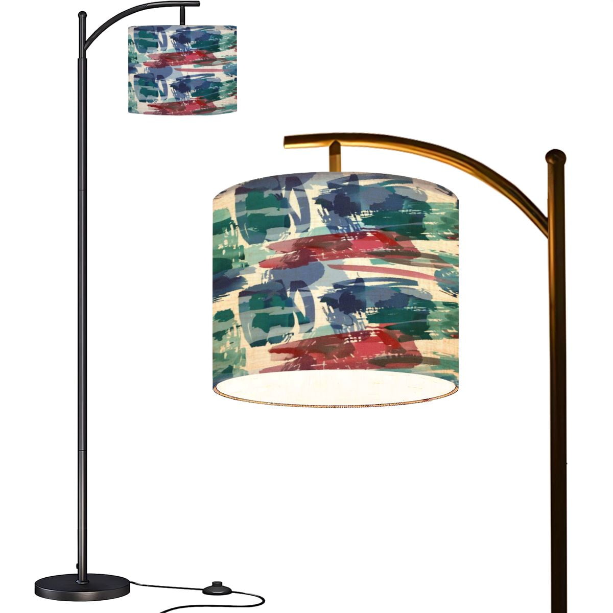 Arc Floor Lamps Abstract mosaic texture Brush stroke stripes vertical ...
