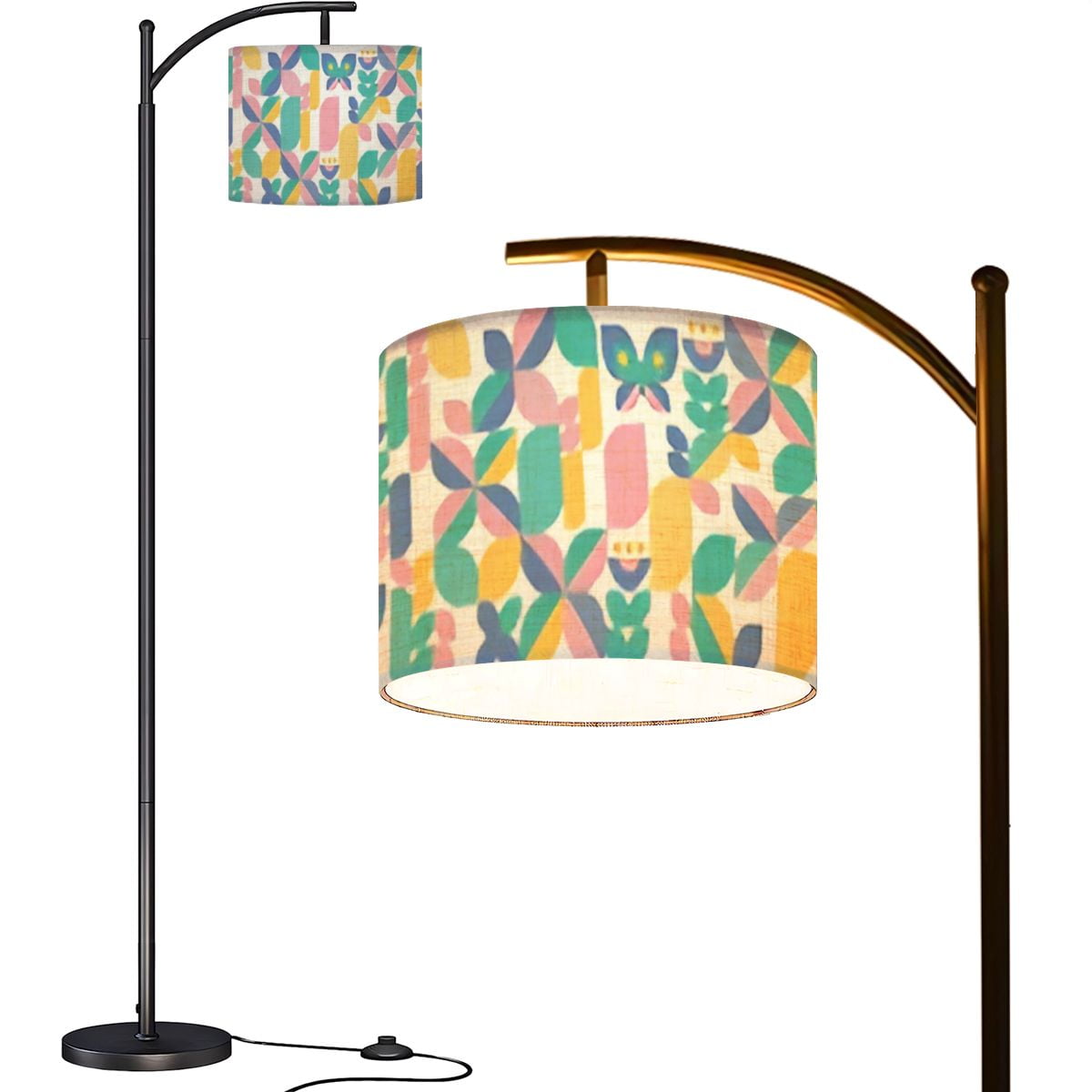 Arc Floor Lamps Abstract natural modern Geometric shapes Flowers ...