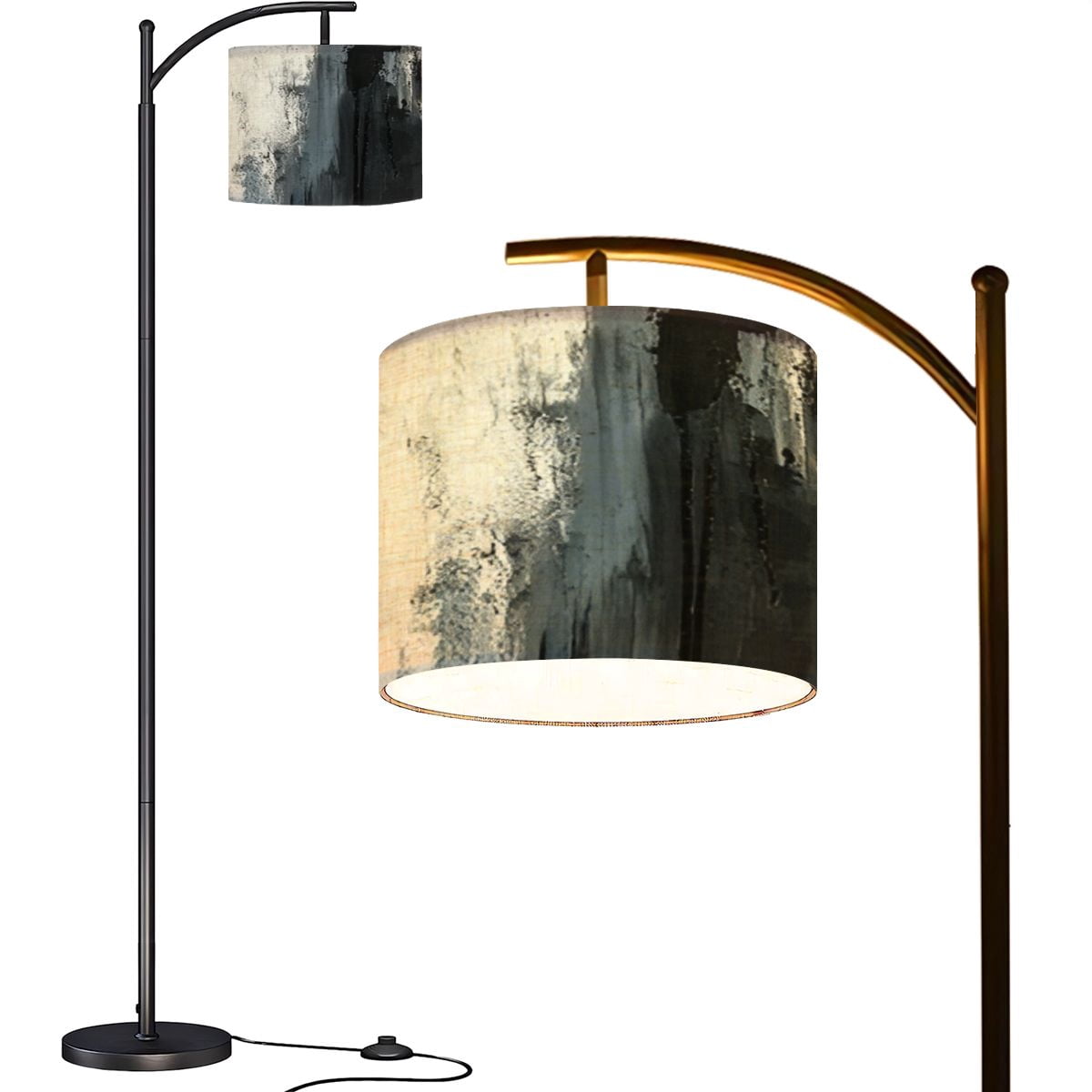 Arc Floor Lamps Abstract oil texture Abstract art gold backdrop Luxury ...