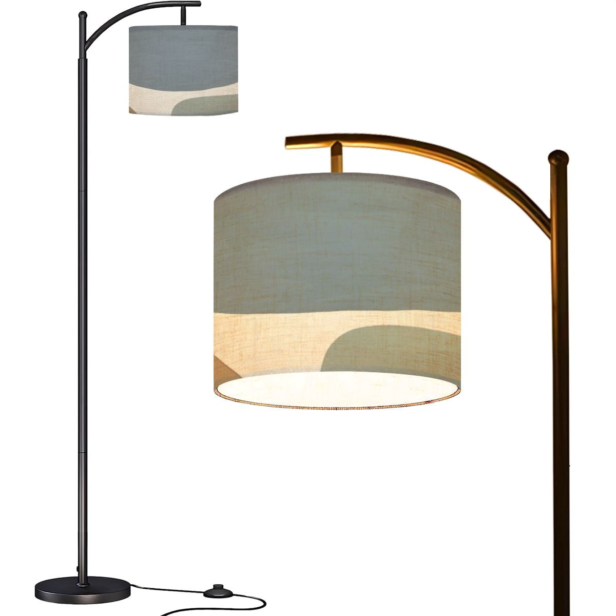 Arc Floor Lamps Abstract organic shapes earthy colors Hand textured ...