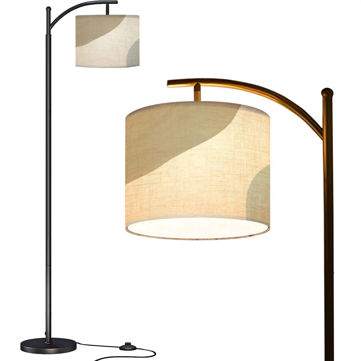 Arc Floor Lamps Abstract organic shapes natural colors Hand textured ...