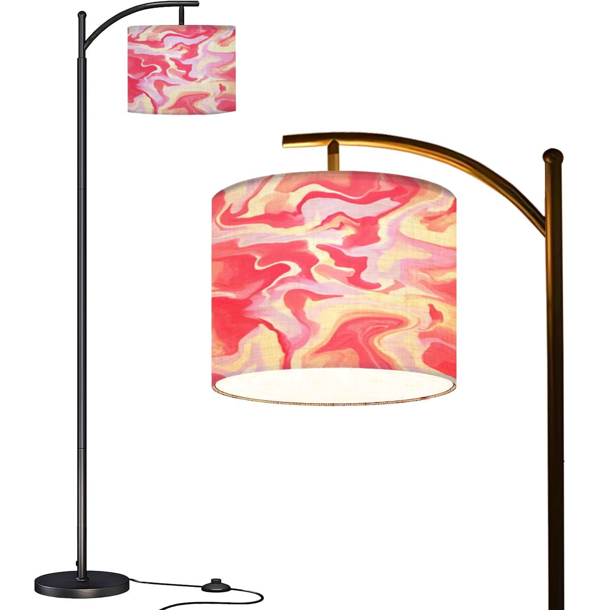 Arc Floor Lamps Abstract seamless pattern Hand drawn acrylic Texture ...