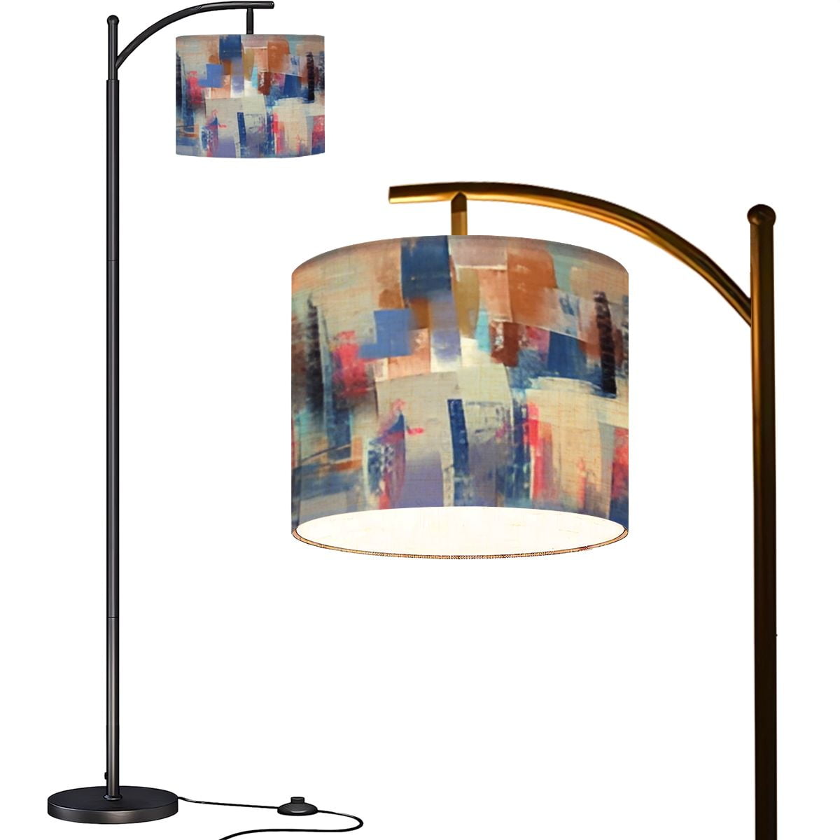 Arc Floor Lamps Abstract wide oil canvas Bright acrylic art artistic ...
