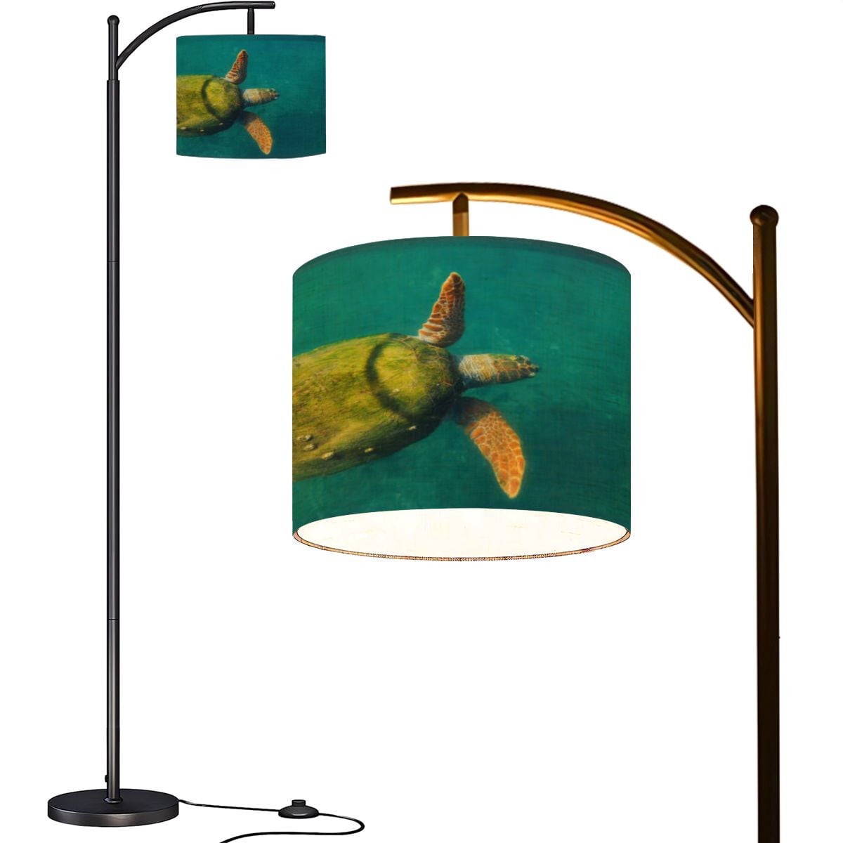 Arc Floor Lamps Adult Green sea overgrown animals mediterranean sea ...