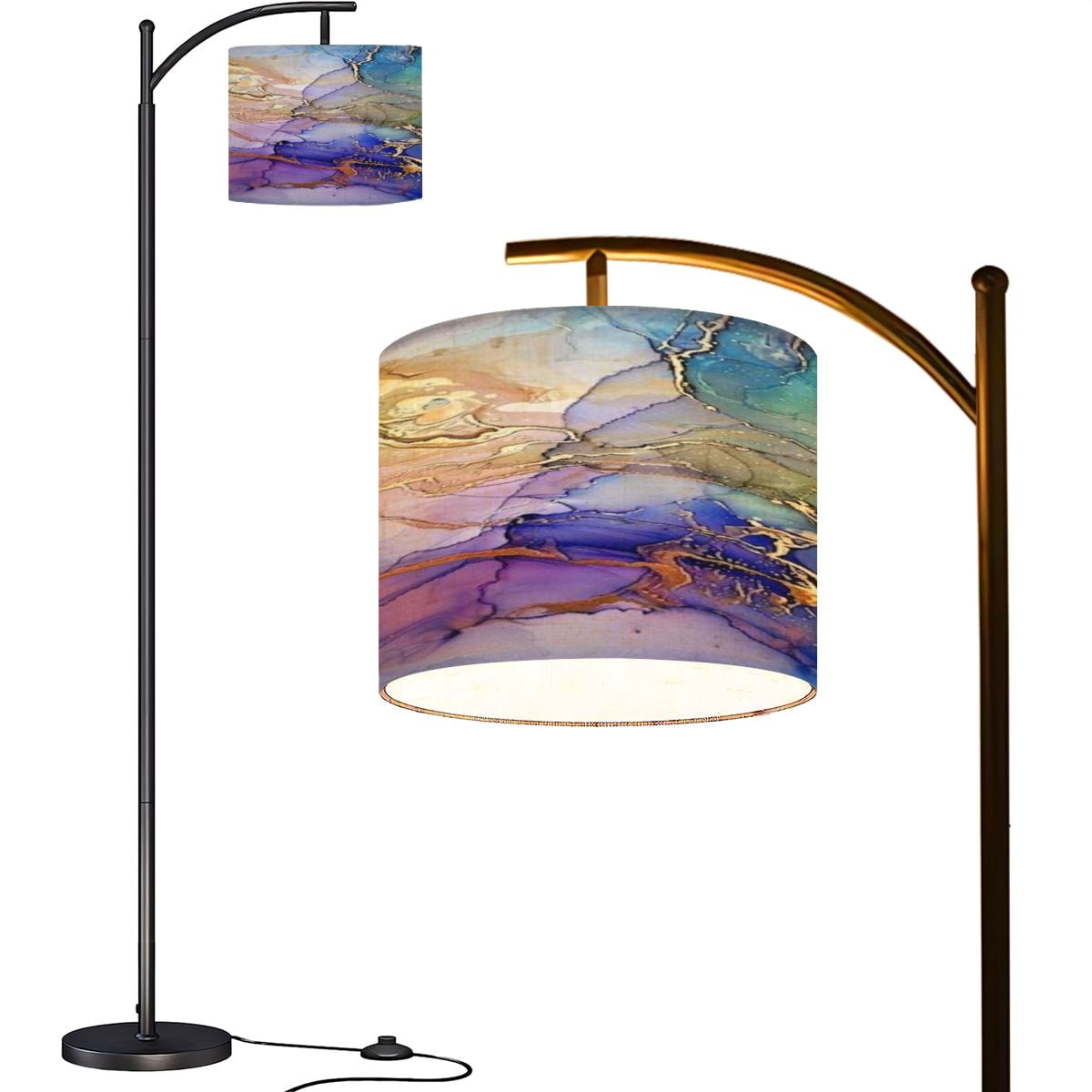 Arc Floor Lamps Alcohol Art Rainbow Splatter Delicate Bright Rose Blot ...