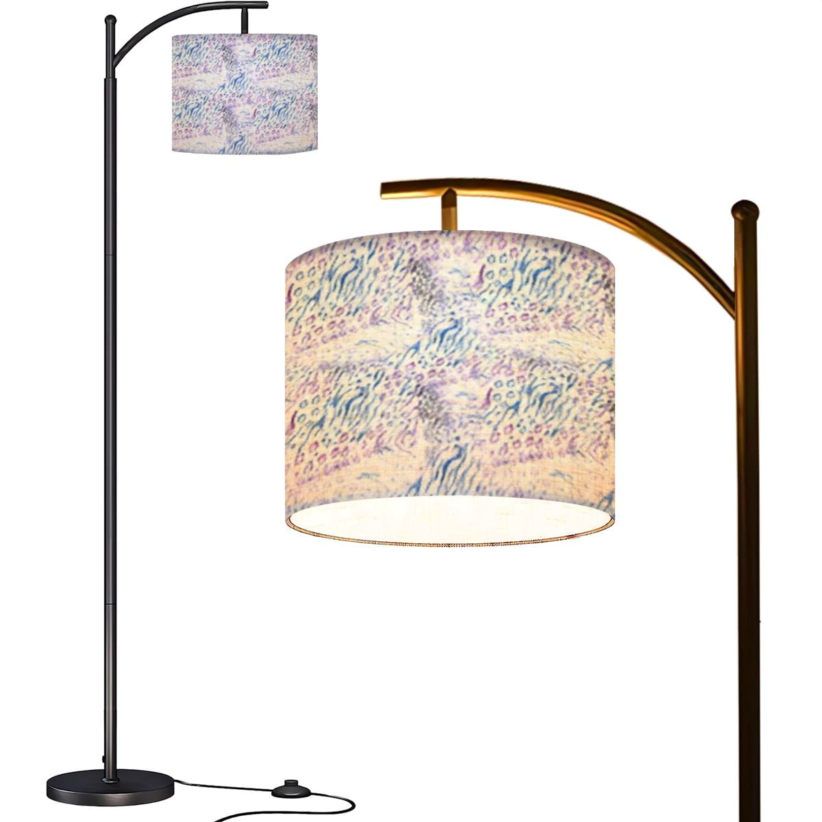 Arc Floor Lamps Animal Leopard Pattern Seamless Animal White Animal Fur ...