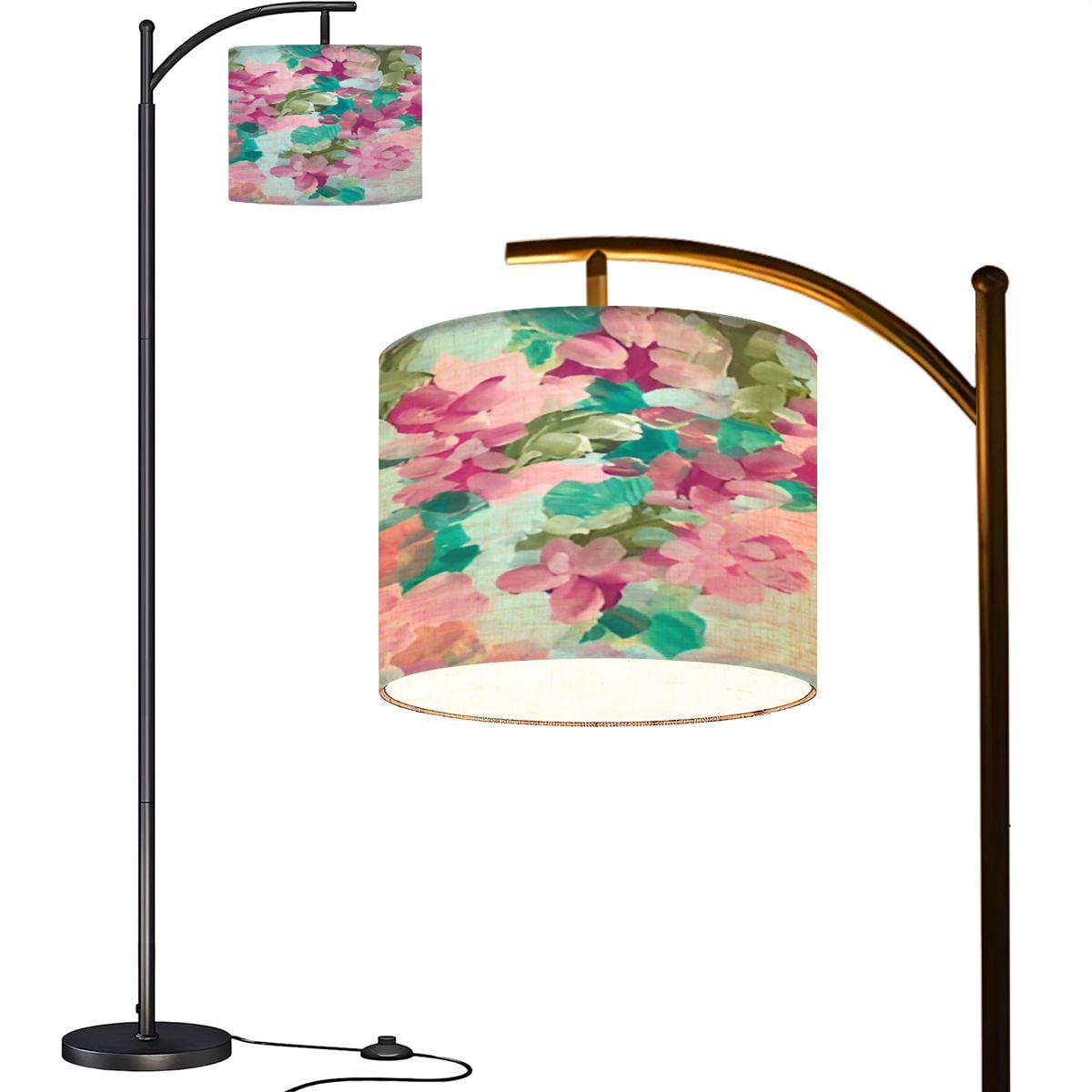 Arc Floor Lamps Art Abstract color acrylic watercolor flower ...
