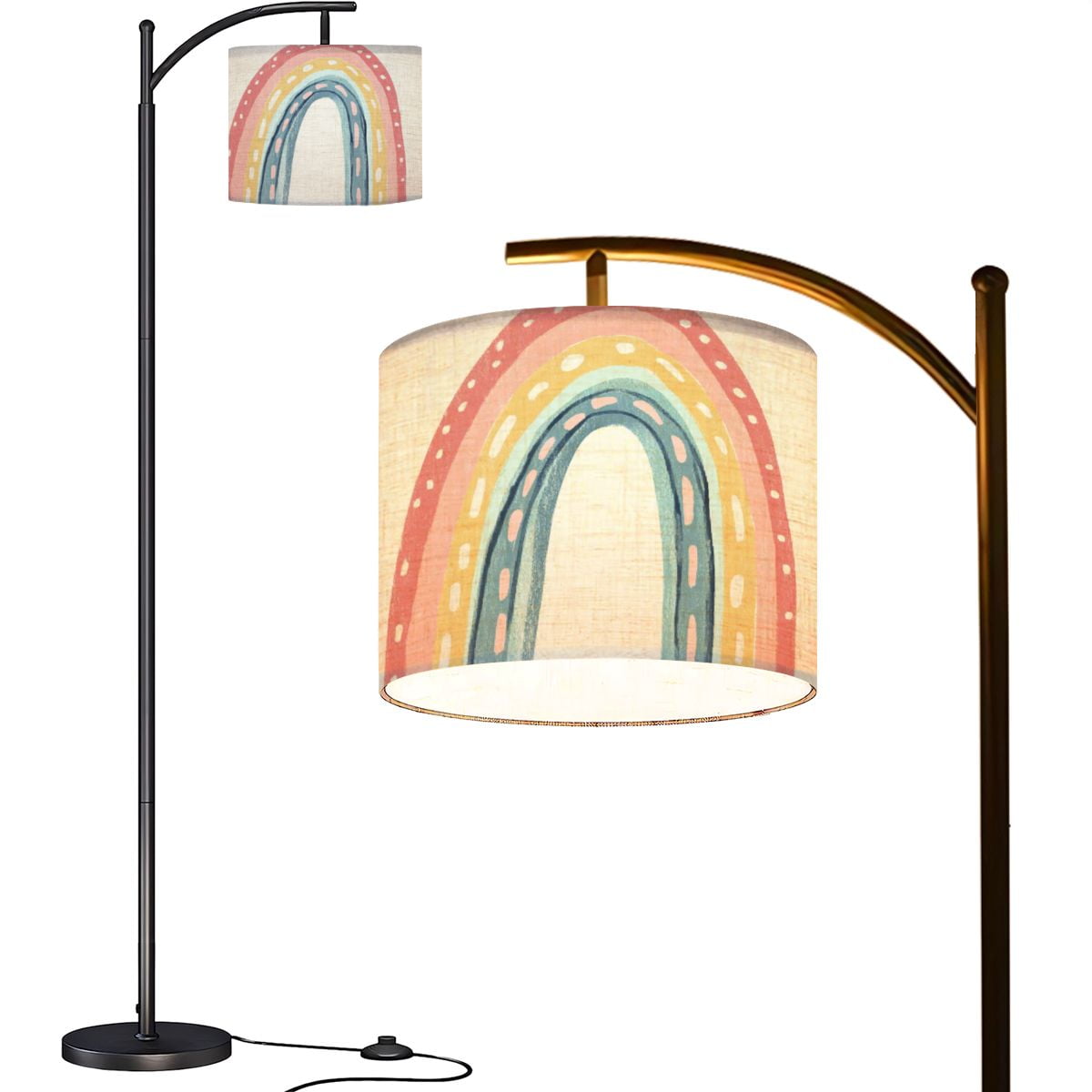 Arc Floor Lamps Boho Rainbow Pastel Earthy Colors Organic Shapes Modern ...