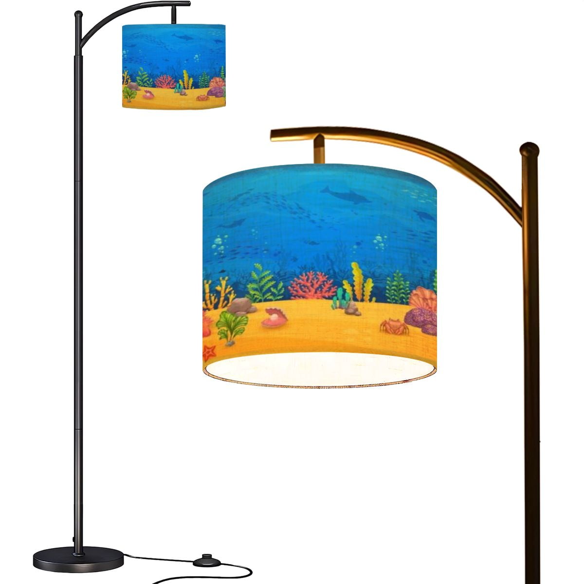 Arc Floor Lamps Cartoon underwater sea landscape Game level sea ocean ...